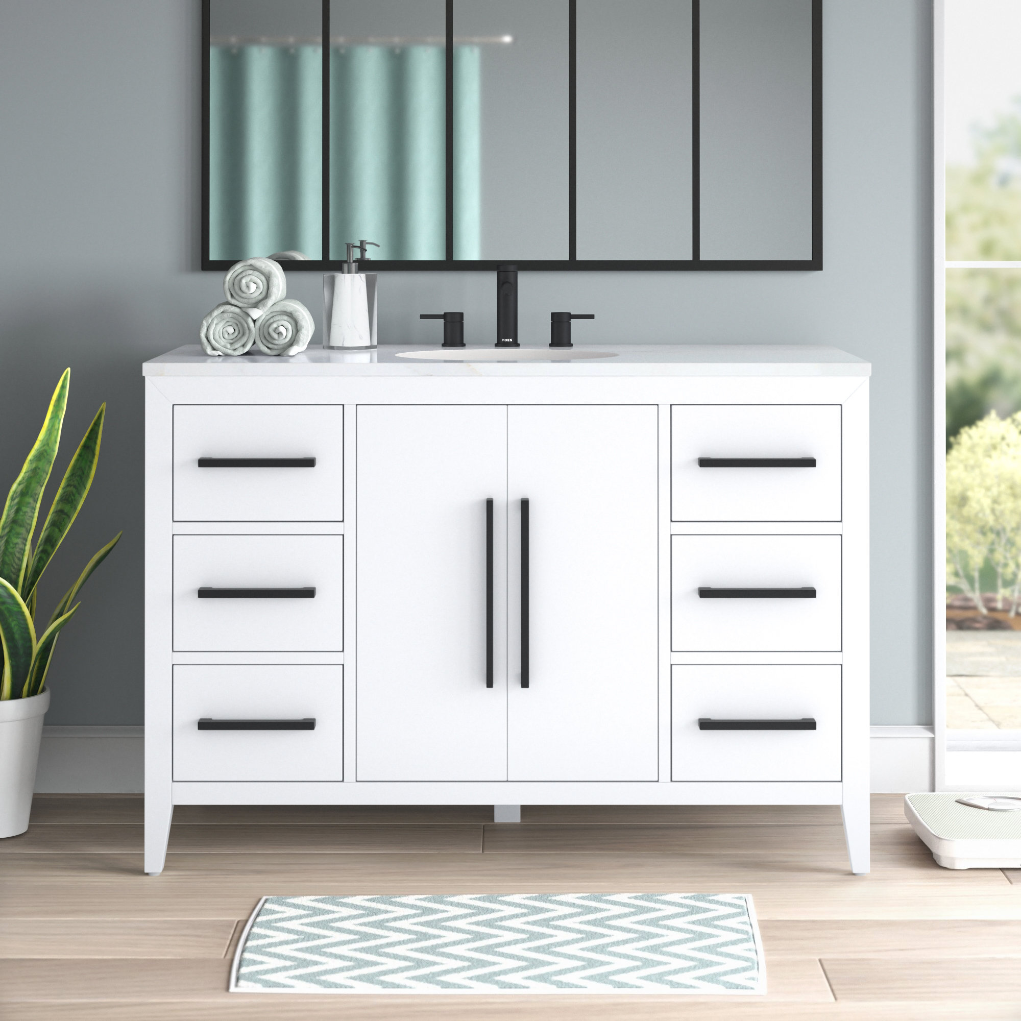 Mercury Row® Adrienne 48" Single Bathroom Vanity Set & Reviews | Wayfair