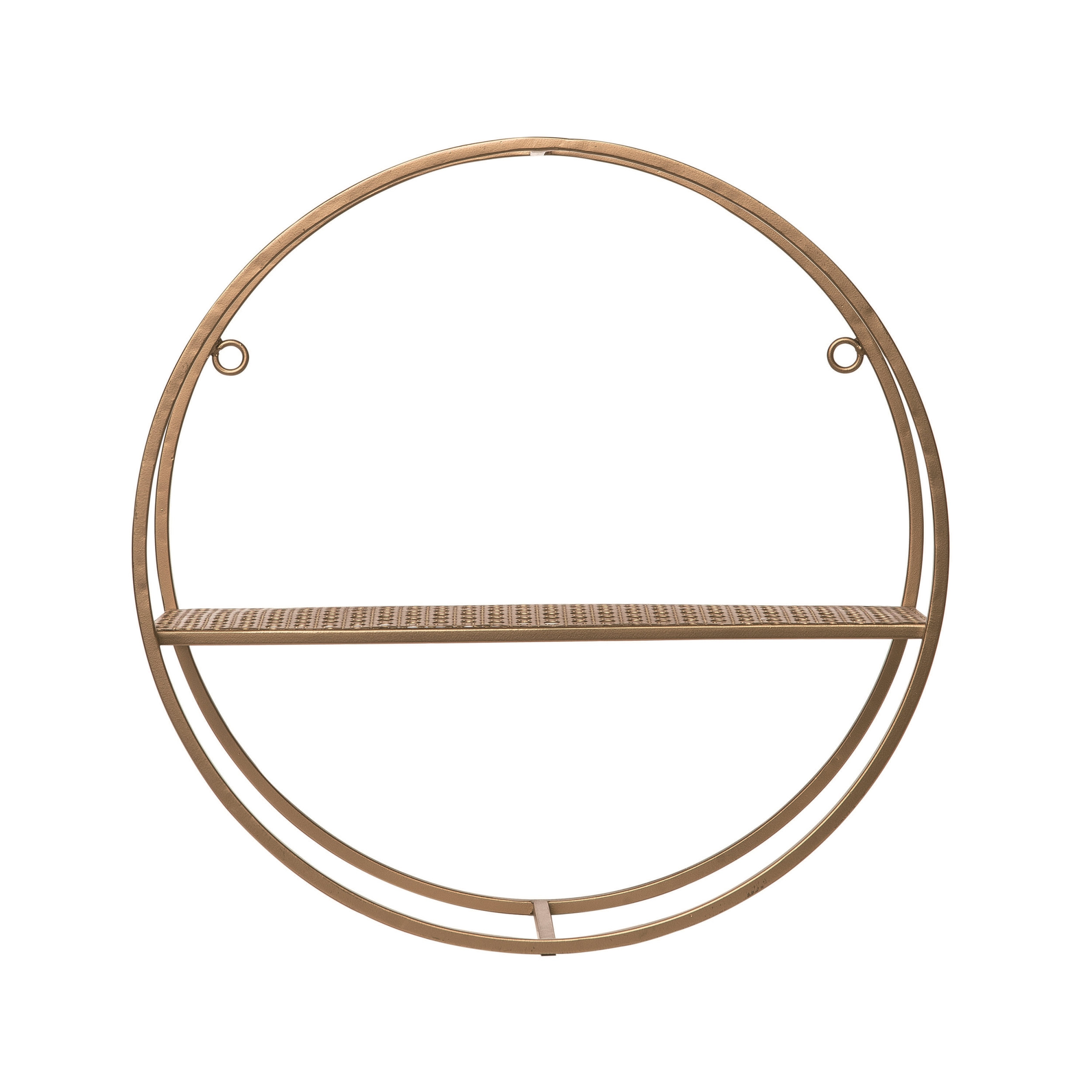 Mercer41 Metal 13.75 In. Gold Single Shelf Round Wall Decor - Wayfair ...