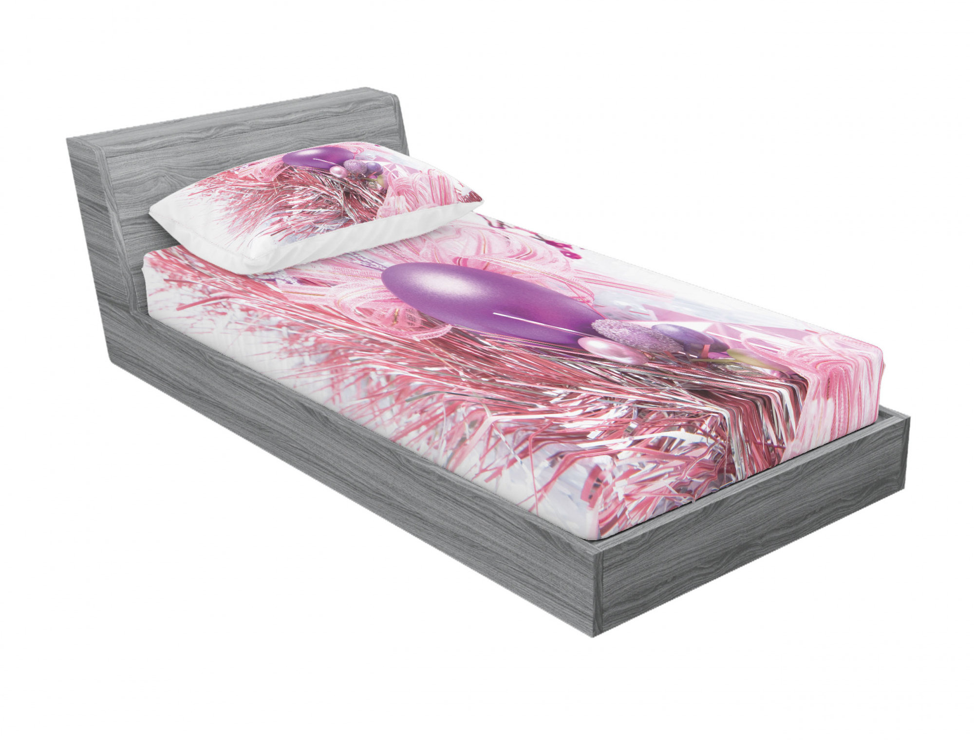 Ambesonne Close Up View of Bells and Ribbon Bow Objects Annual Present ...