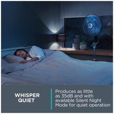 Rowenta Turbo Silence Extreme Stand Fan With 5 Speeds, Oscillating ...