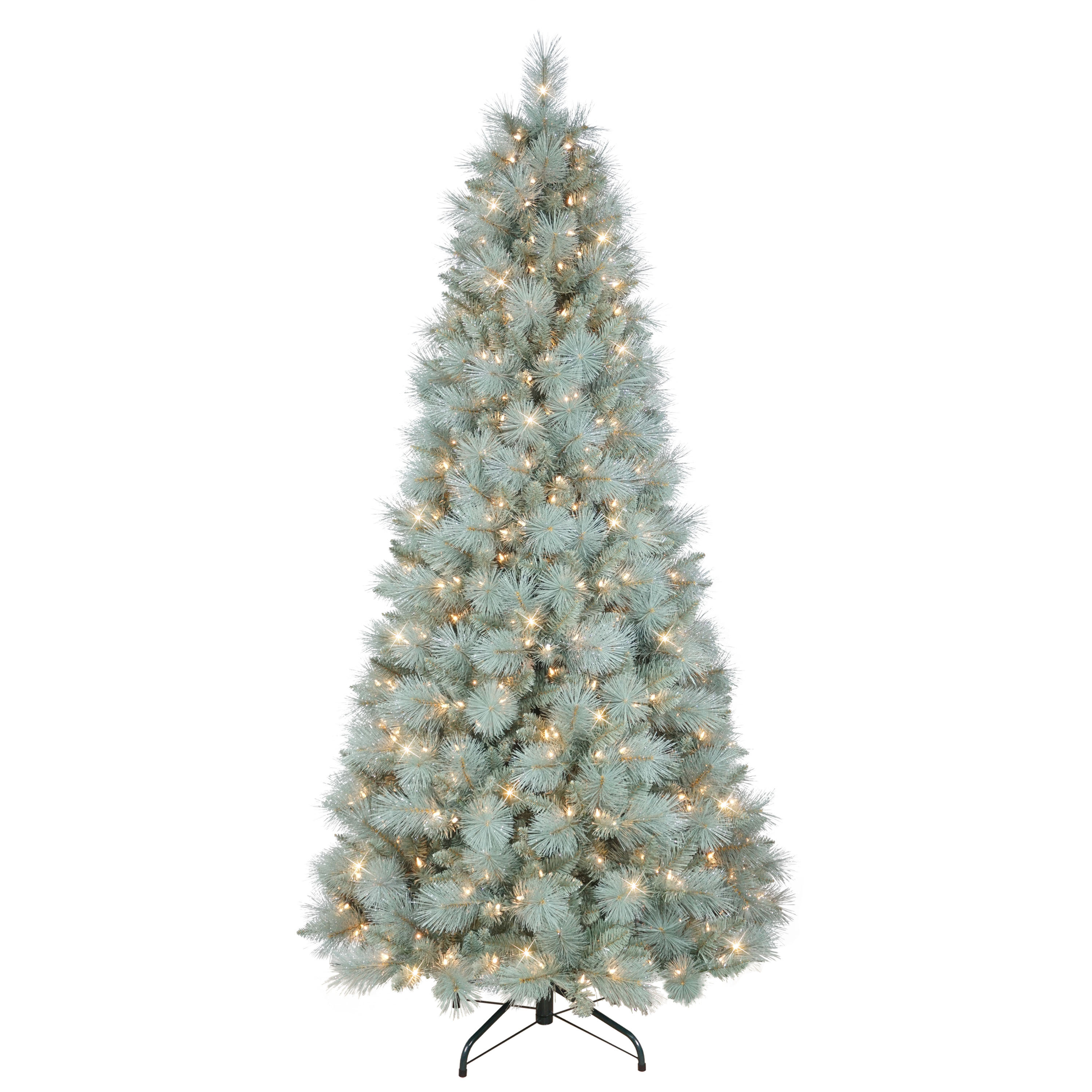 Alcott Hill® 7.5' Pre-Lit Stratford Blue Pine Artificial Christmas Tree ...