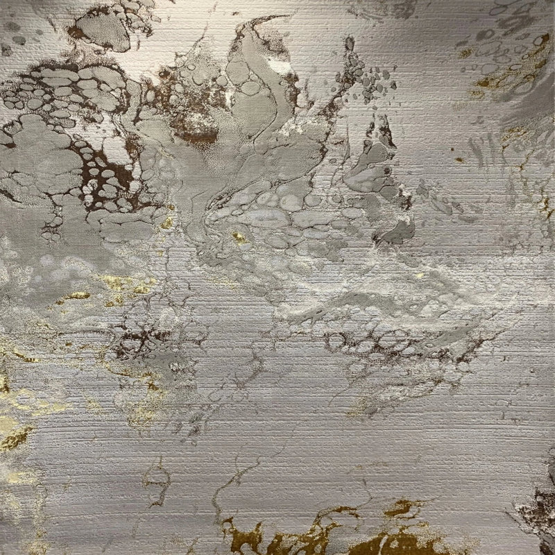 Everly Quinn Peirson Abstract Gold Area Rug | Wayfair