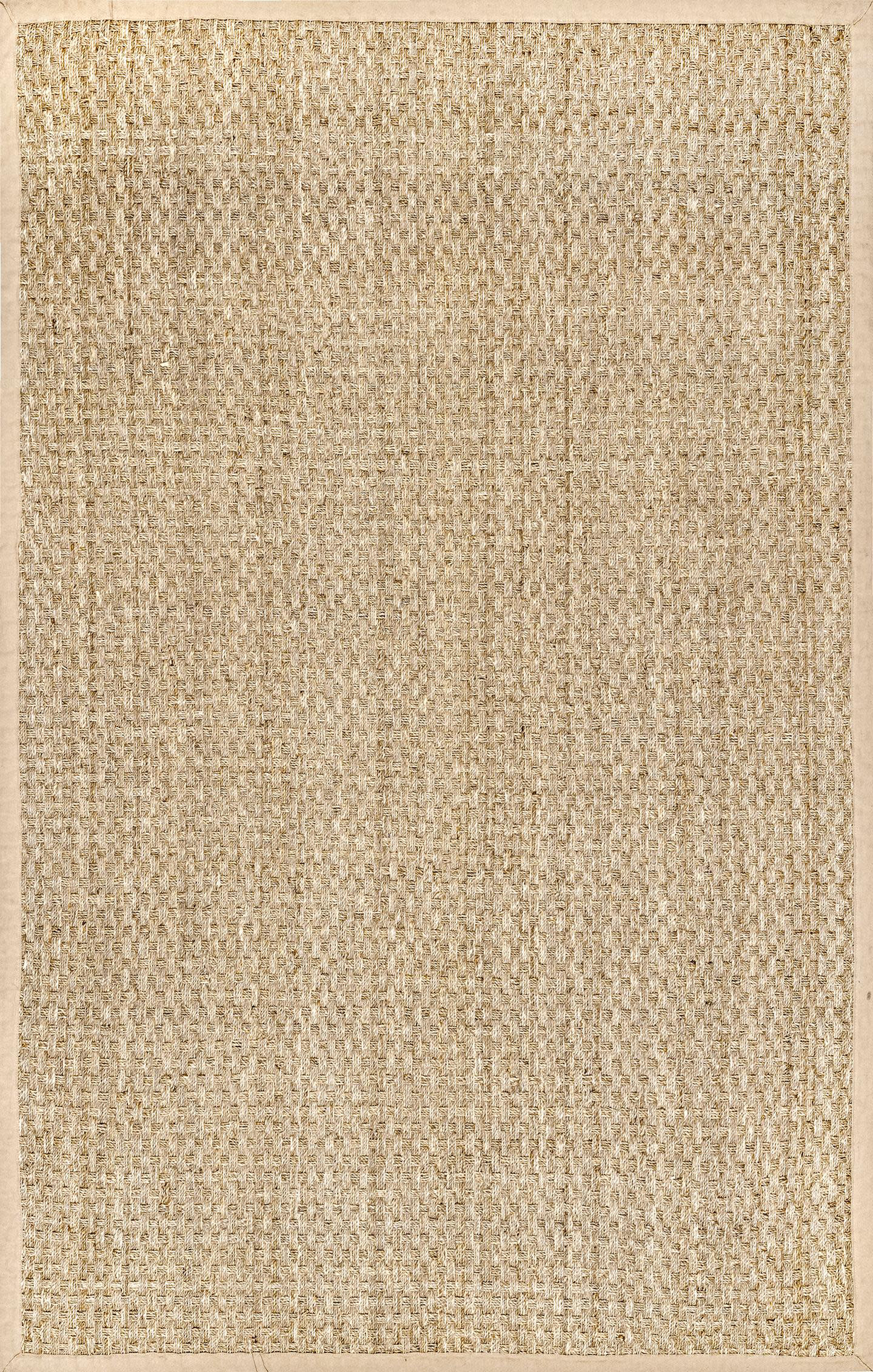 Highland Dunes Elidge Checkered Weave Seagrass Indoor/Outdoor Natural ...
