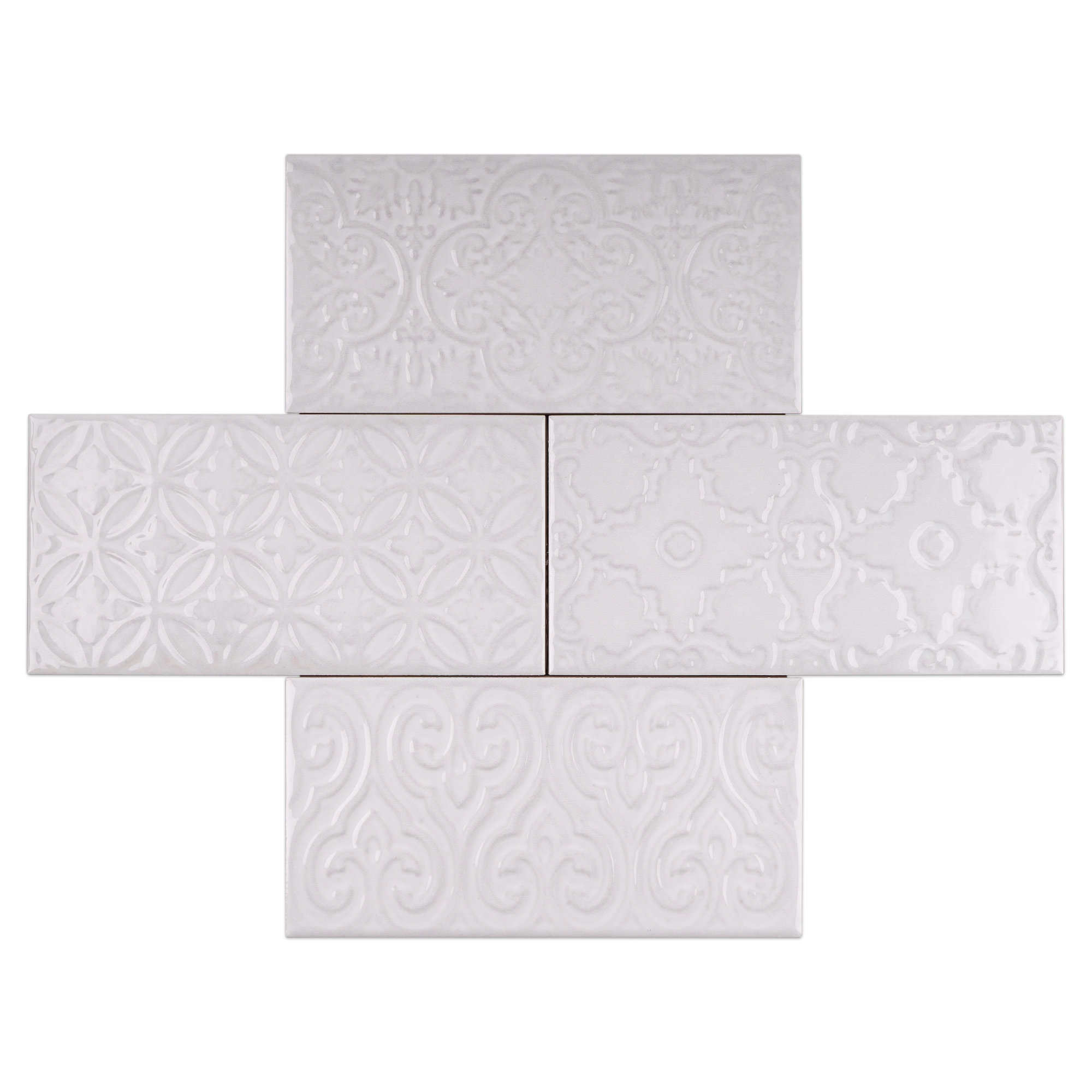 Supreme Tile Zurbaran 4.73 in. X 9.45 in. Polished Ceramic Subway Wall ...