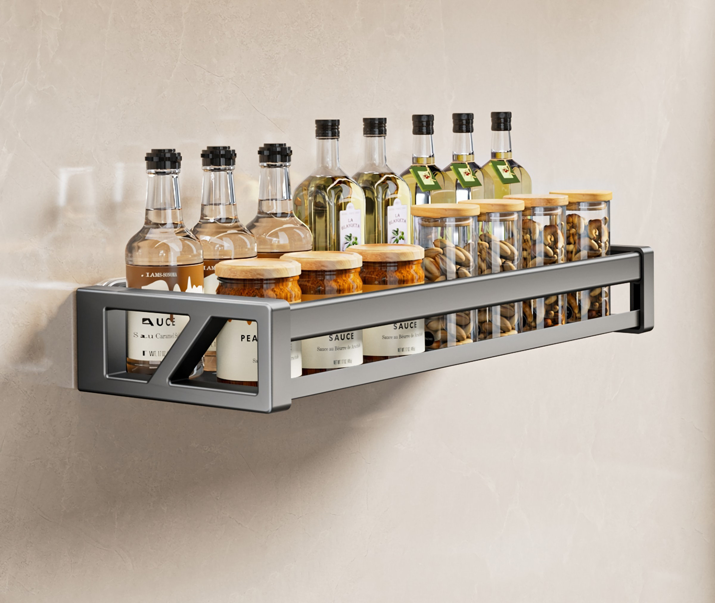 Hokku Designs Kitchen Storage Rack Non Perforated Spice Storage Rack ...