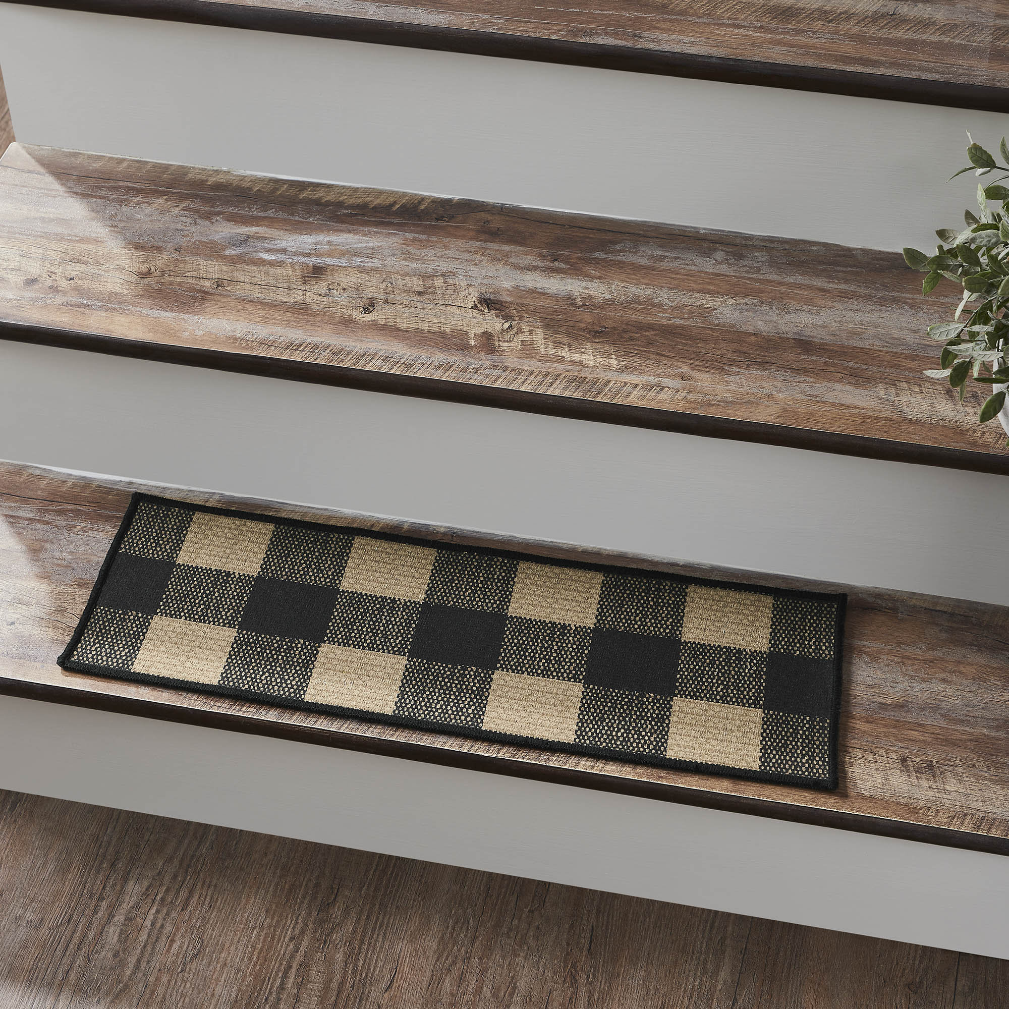 Gracie Oaks Burket Black/Tan Stair Tread | Wayfair