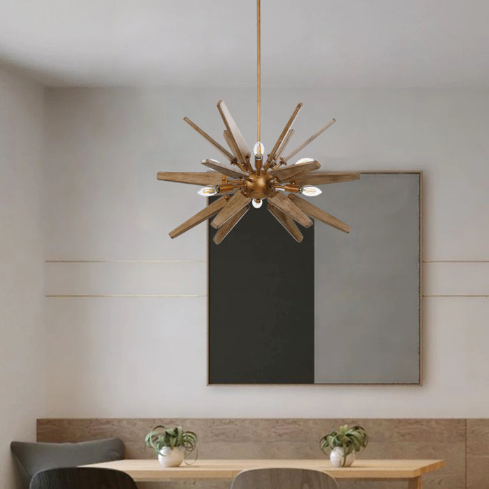 Corrigan Studio® Kachelle 6 - Light Natural Wood Sputnik Sphere ...