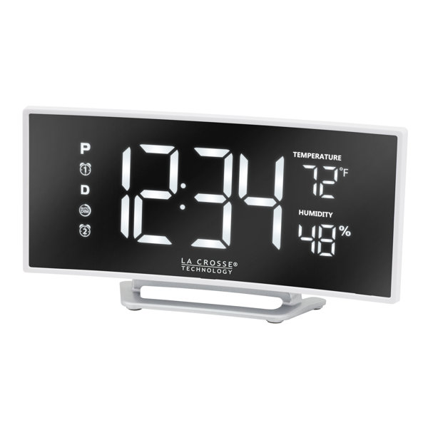 La Crosse Technology Curved Mirror LED Alarm Clock & Reviews | Wayfair