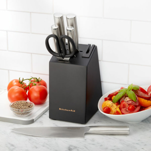 KitchenAid® Kitchenaid Gourmet Knife Block Set, 7 Piece | Wayfair