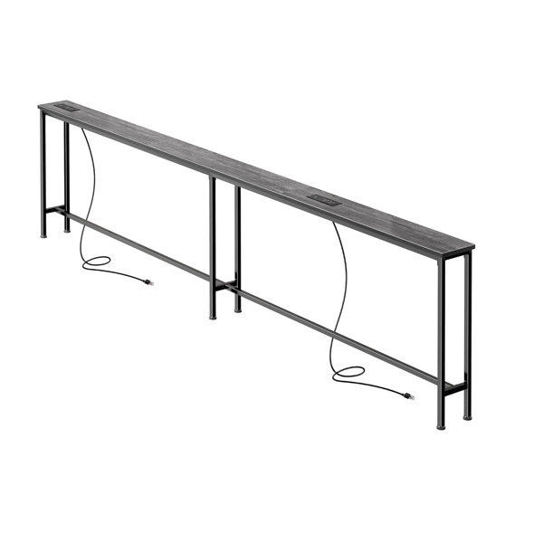 Latitude Run® Table de canapé avec 2 prises de courant et ports USB-C ...