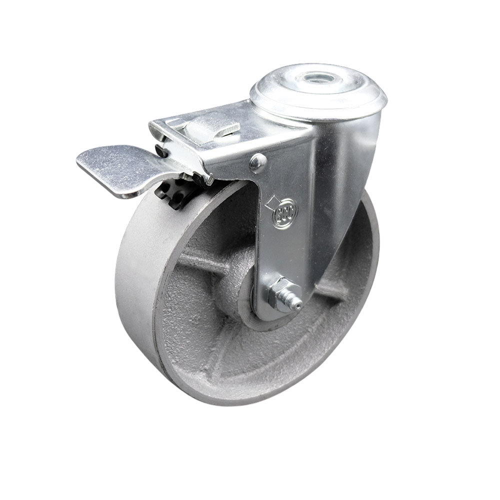 Service Caster Semi Steel Bolt Hole Caster with Total Lock Brake | Wayfair