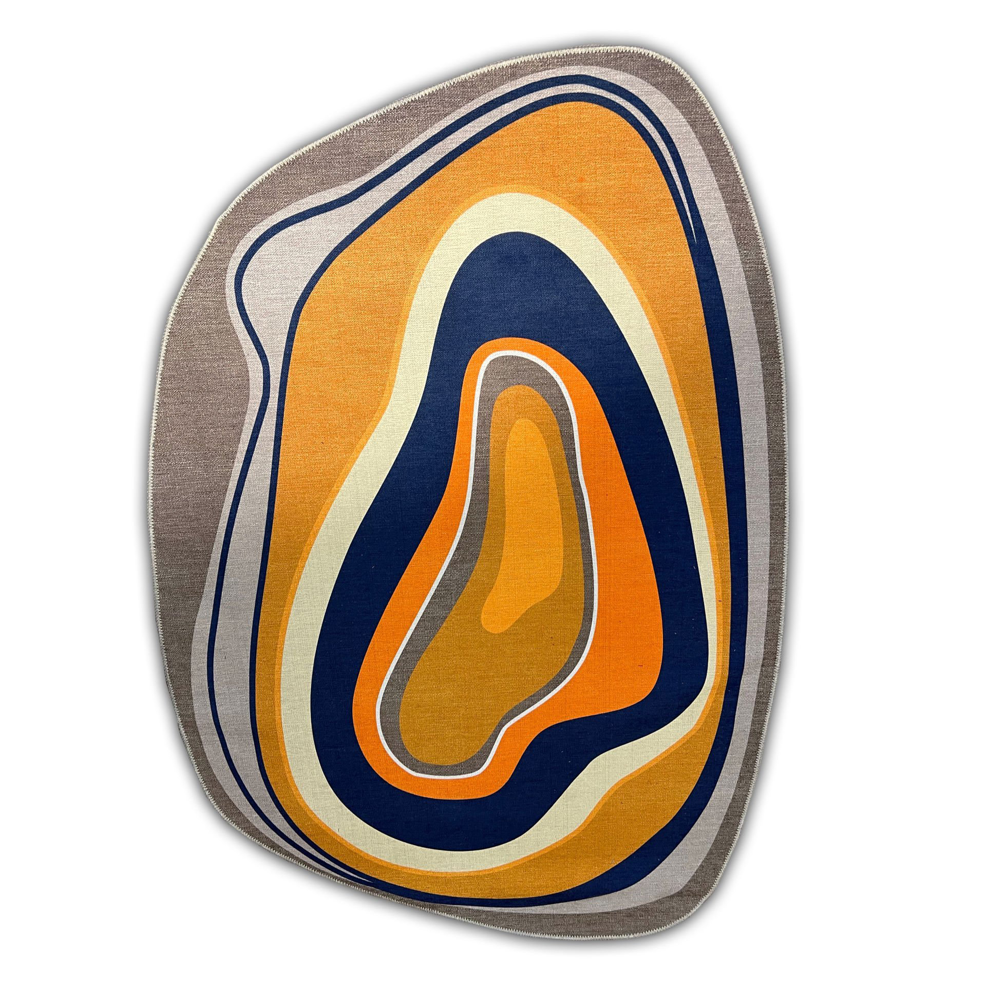 Orren Ellis Asymmetrical Abstract Figure Woven Base Rug | Wayfair