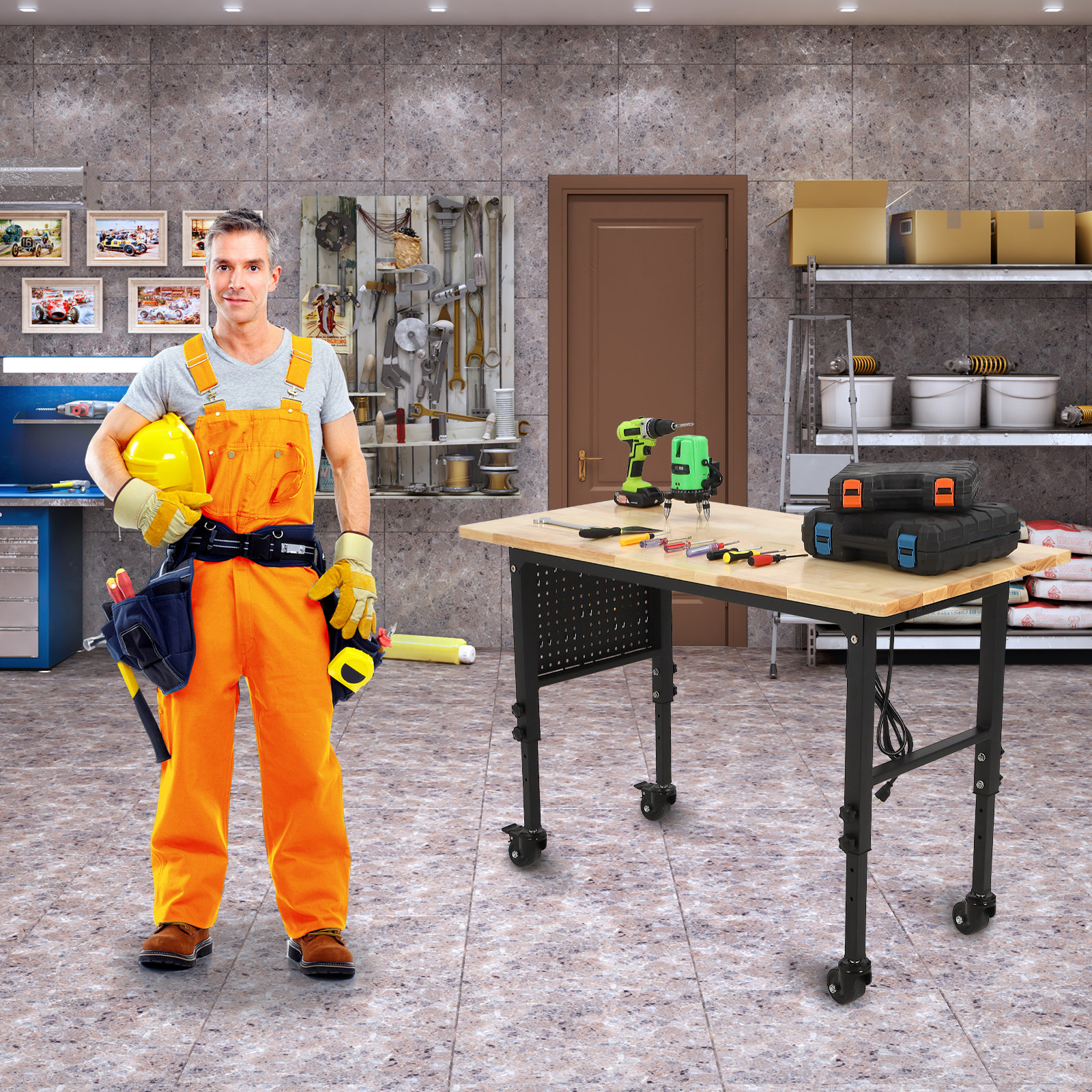 WFX Utility™ Work Benches for Garage,Garage Workbench with Wheels ...