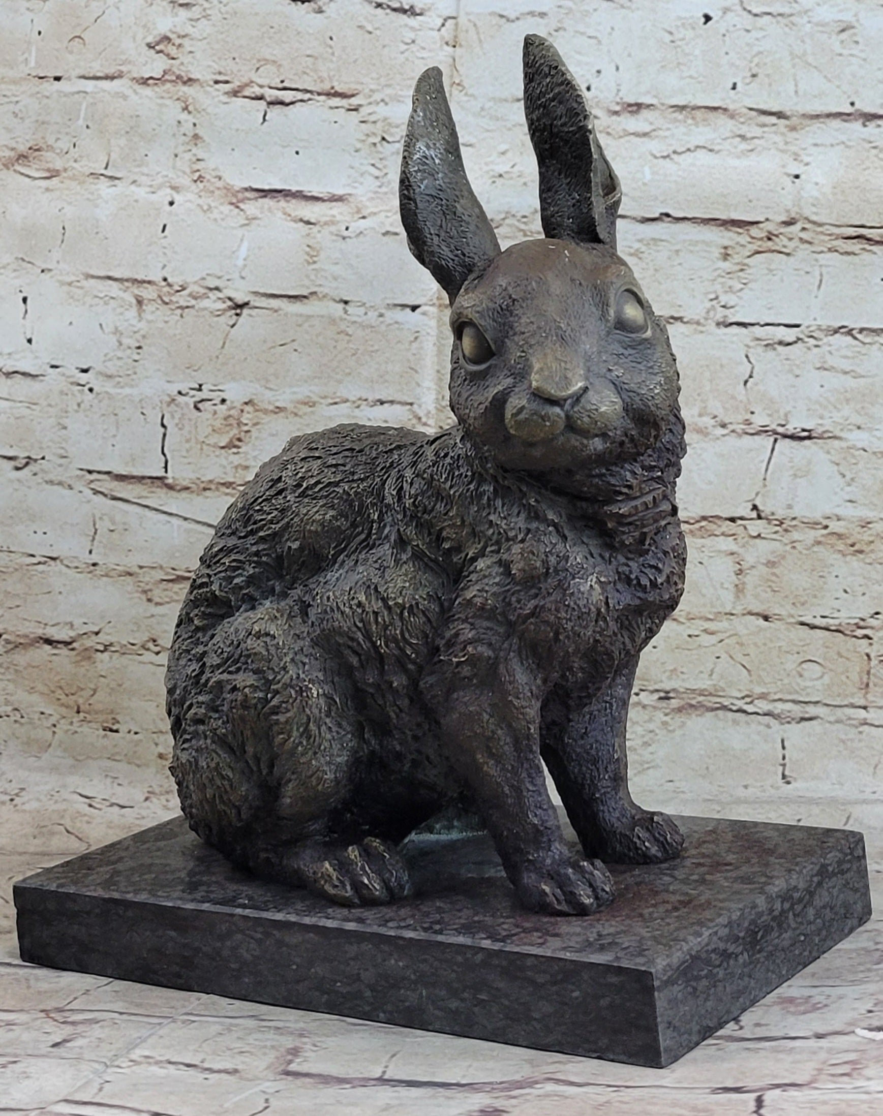 Rosalind Wheeler Bronze Metal Rabbit Bunny Sculpture Statue Figure on ...