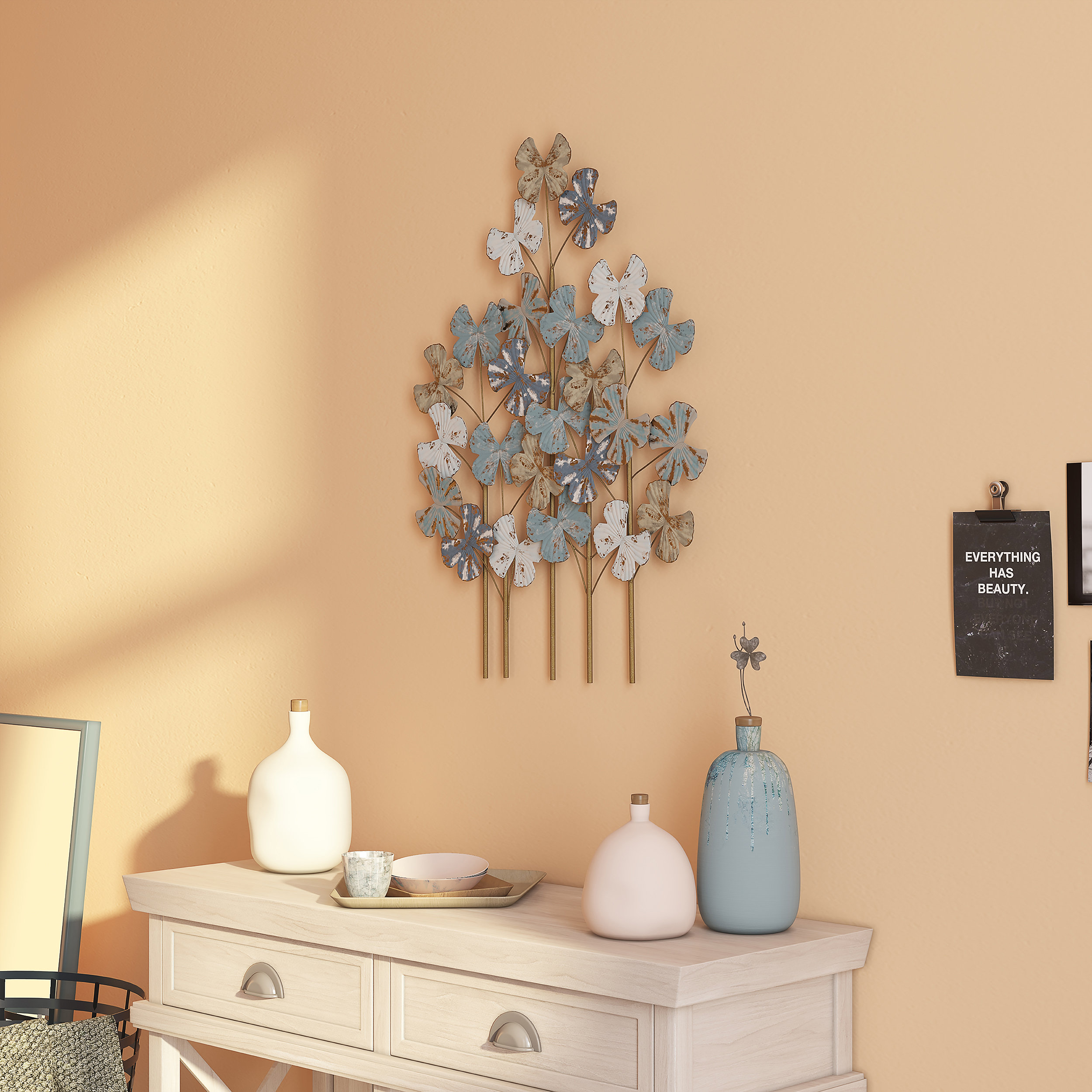 House of Hampton® Deja Metal Modern Flower Wall Decor & Reviews | Wayfair