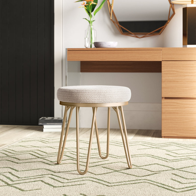 Mercury Row® Scroggs Round Cushion Vanity Stool & Reviews | Wayfair