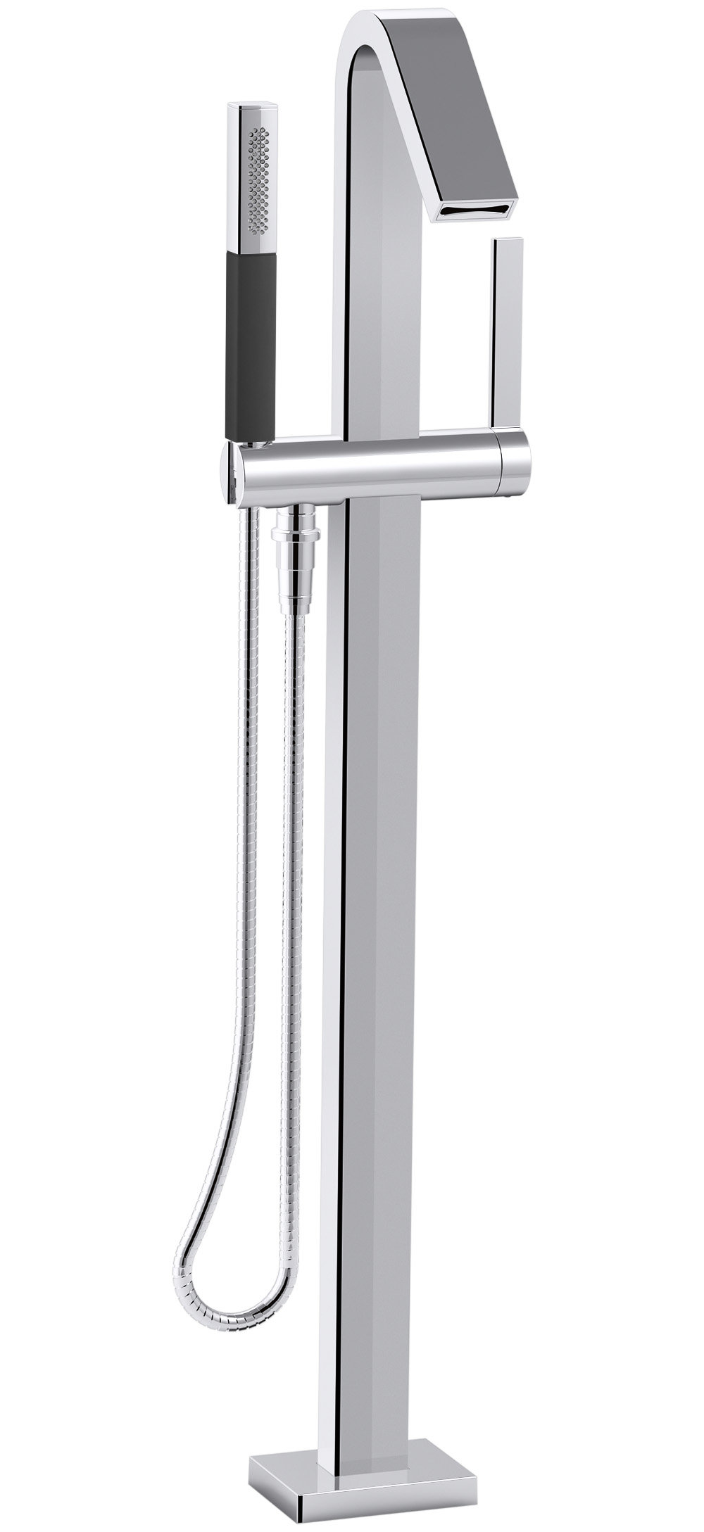 Kohler Loure Single Handle Floor Mounted Bath Filler with Hand Shower ...