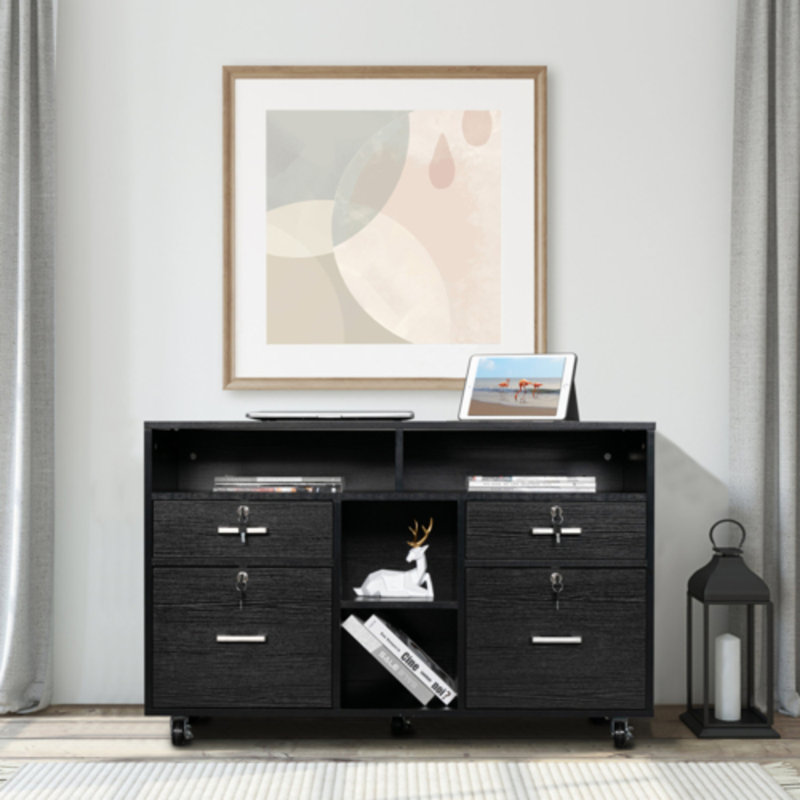 Wade Logan® Audri 4-Drawer Lateral Filing Cabinet & Reviews | Wayfair