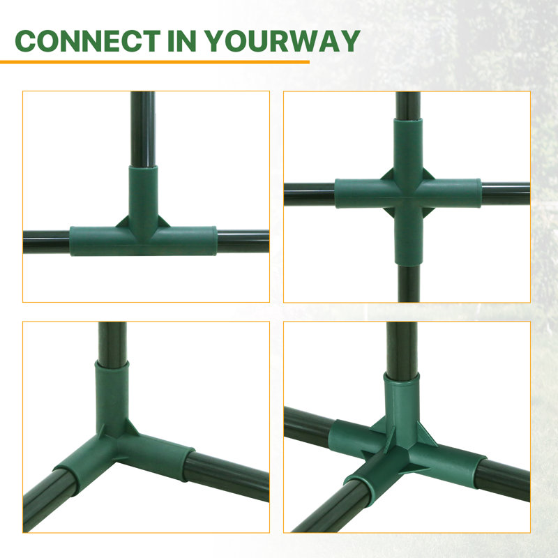 EAGLE PEAK Plastic Greenhouse Frame Connectors(pack of 16) | Wayfair