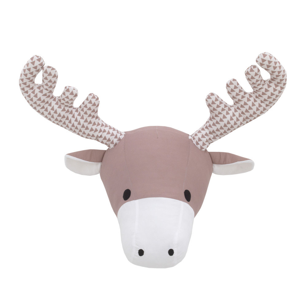 Harriet Bee NoJo Jovanni Moose Plush Wall Decor Head Faux Taxidermy ...