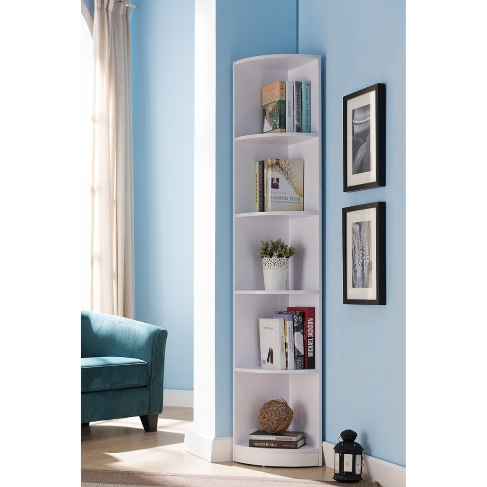 Lark Manor Vitrine de coin en bois Alsiddiqa et Commentaires - Wayfair ...
