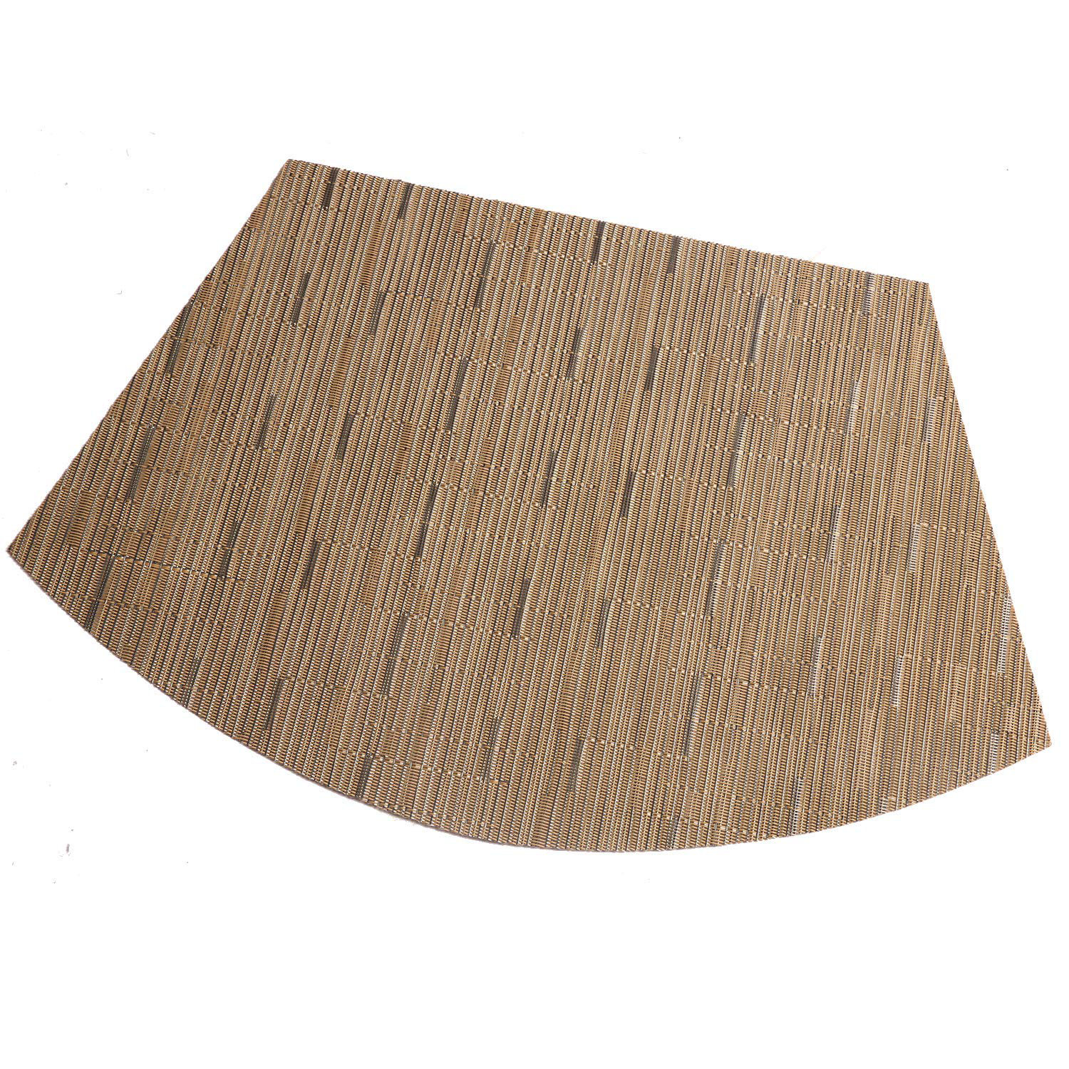 X－MAX FURNITURE Round Table Placemats Set Of 7 Woven Vinyl Wedge ...