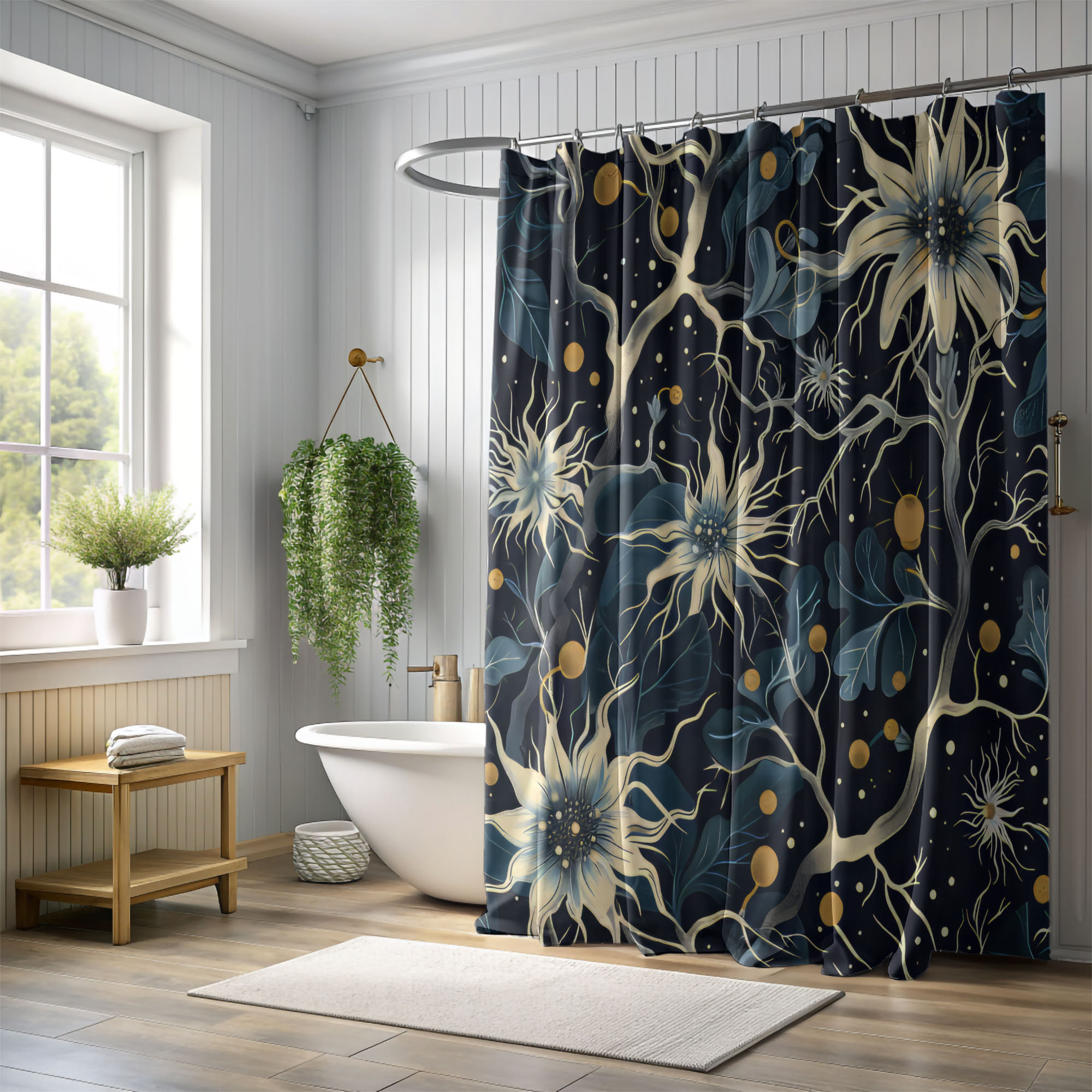 East Urban Home Nerve Network - Premium Shower Curtain | Wayfair