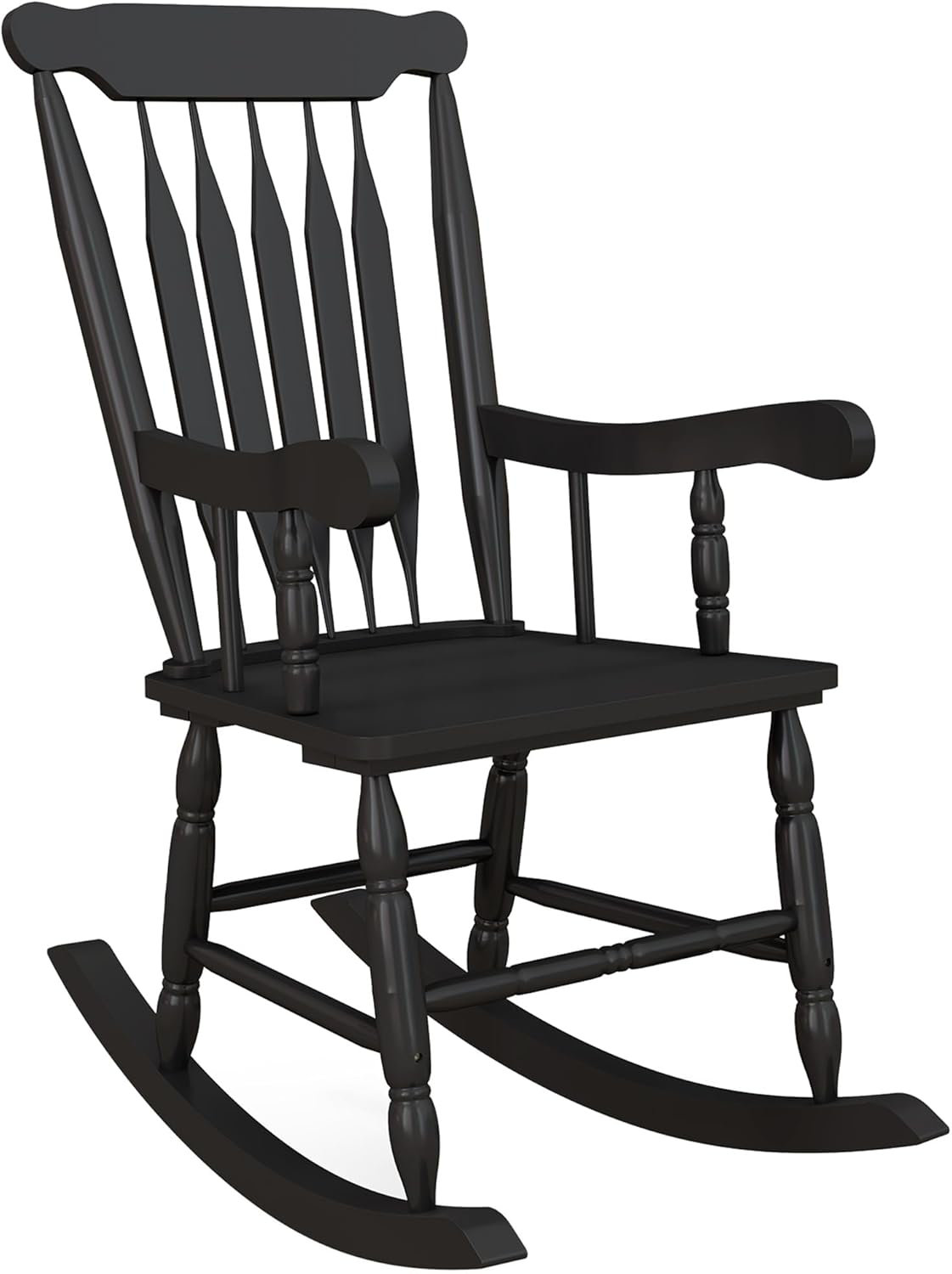 August Grove® Outdoor Wood Rocking Chair, 350 Lbs. Porch Rocker With ...