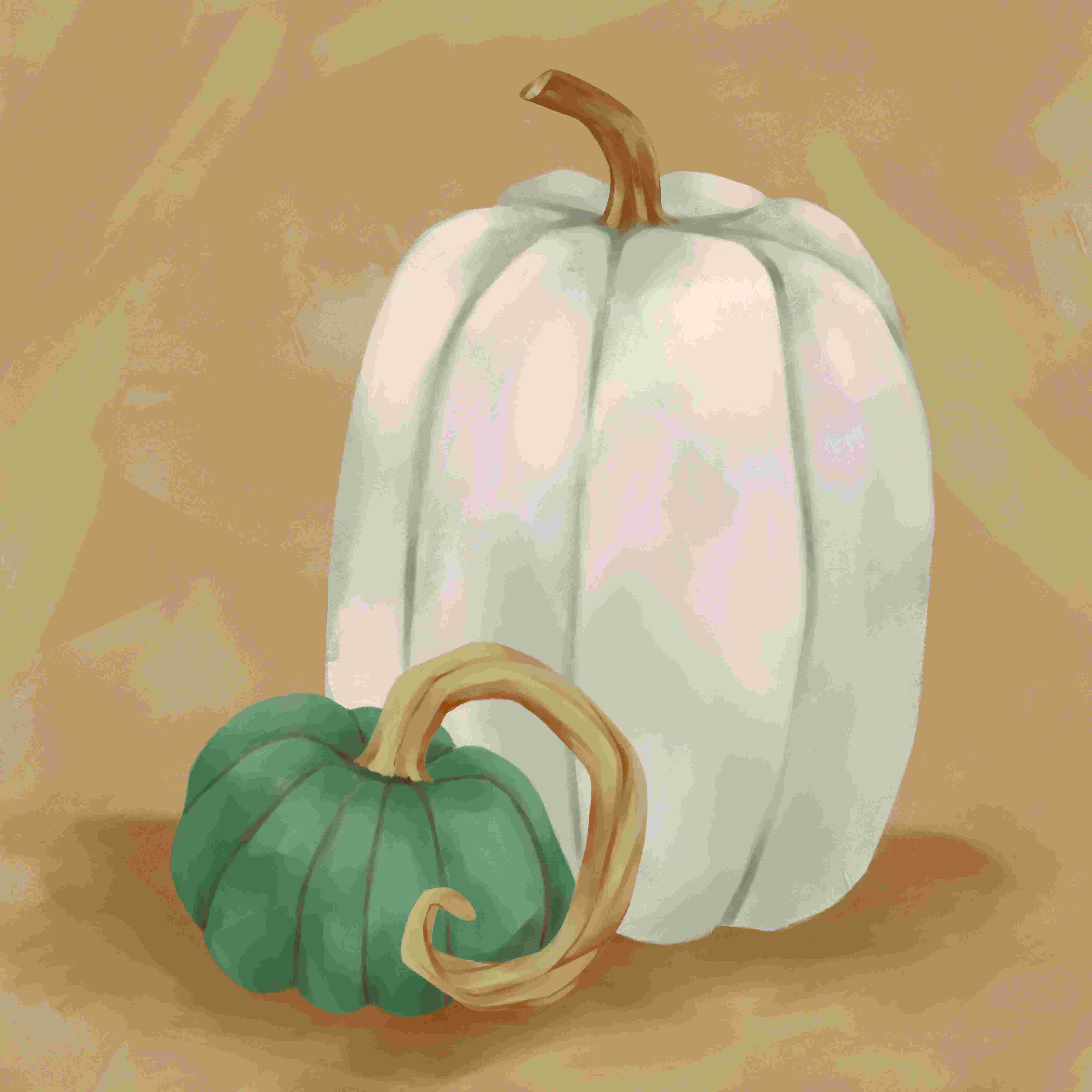August Grove® Pumpkin Duo 2 - Wrapped Canvas Print | Wayfair