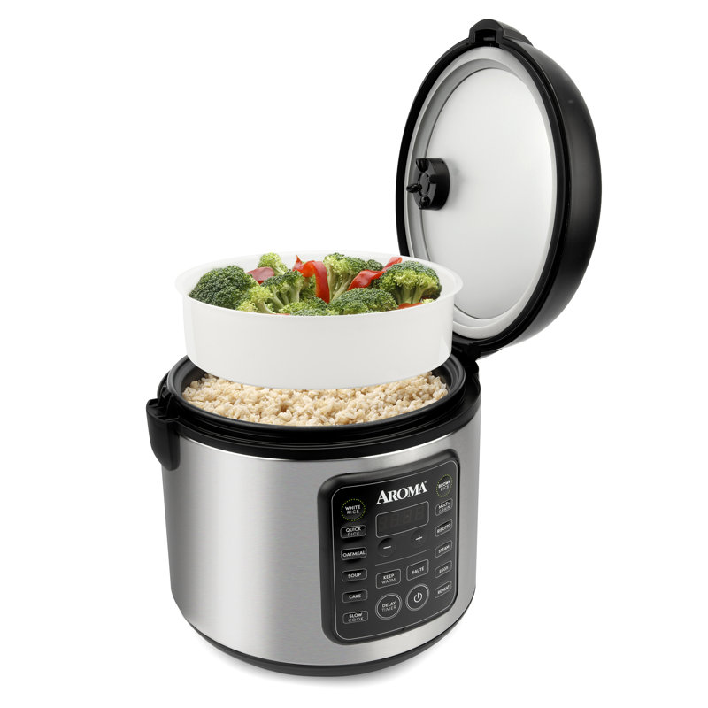 Aroma 10-Cup (Uncooked) / 20-Cup (Cooked), 5Qt, Digital Rice & Grain ...