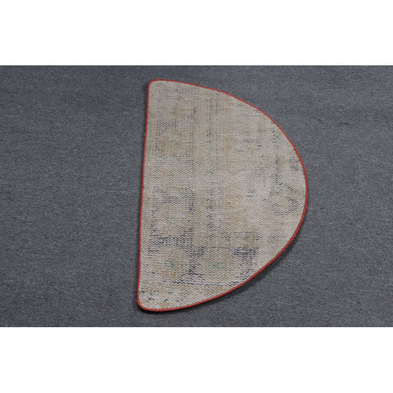 Bungalow Rose Exceptional Half Circle Turkish Rug in Beige for Bohemian ...