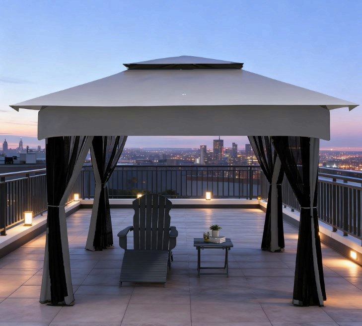 LICEN-Home Easy To Setup Foldable Gazebo,Outdoor Patio Pop Up Canopy ...