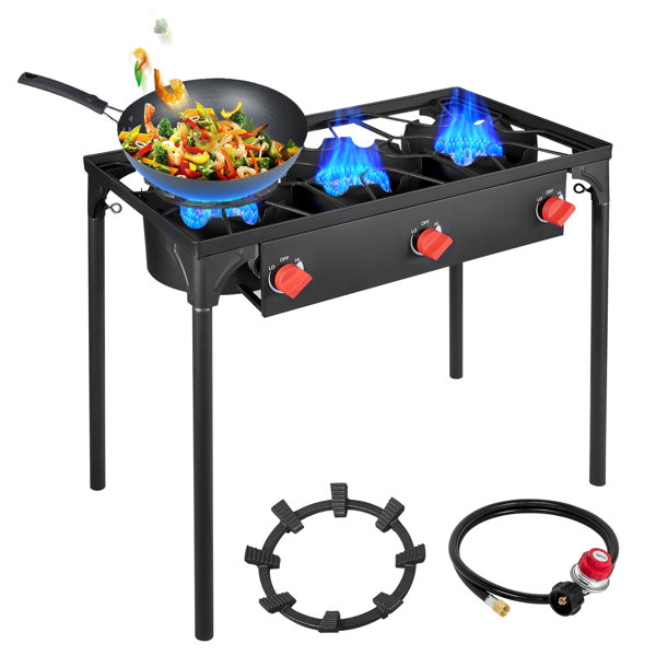 Bestfire Commercial 225,000 BTU Outdoor Cooktop - Triple-Burner High ...