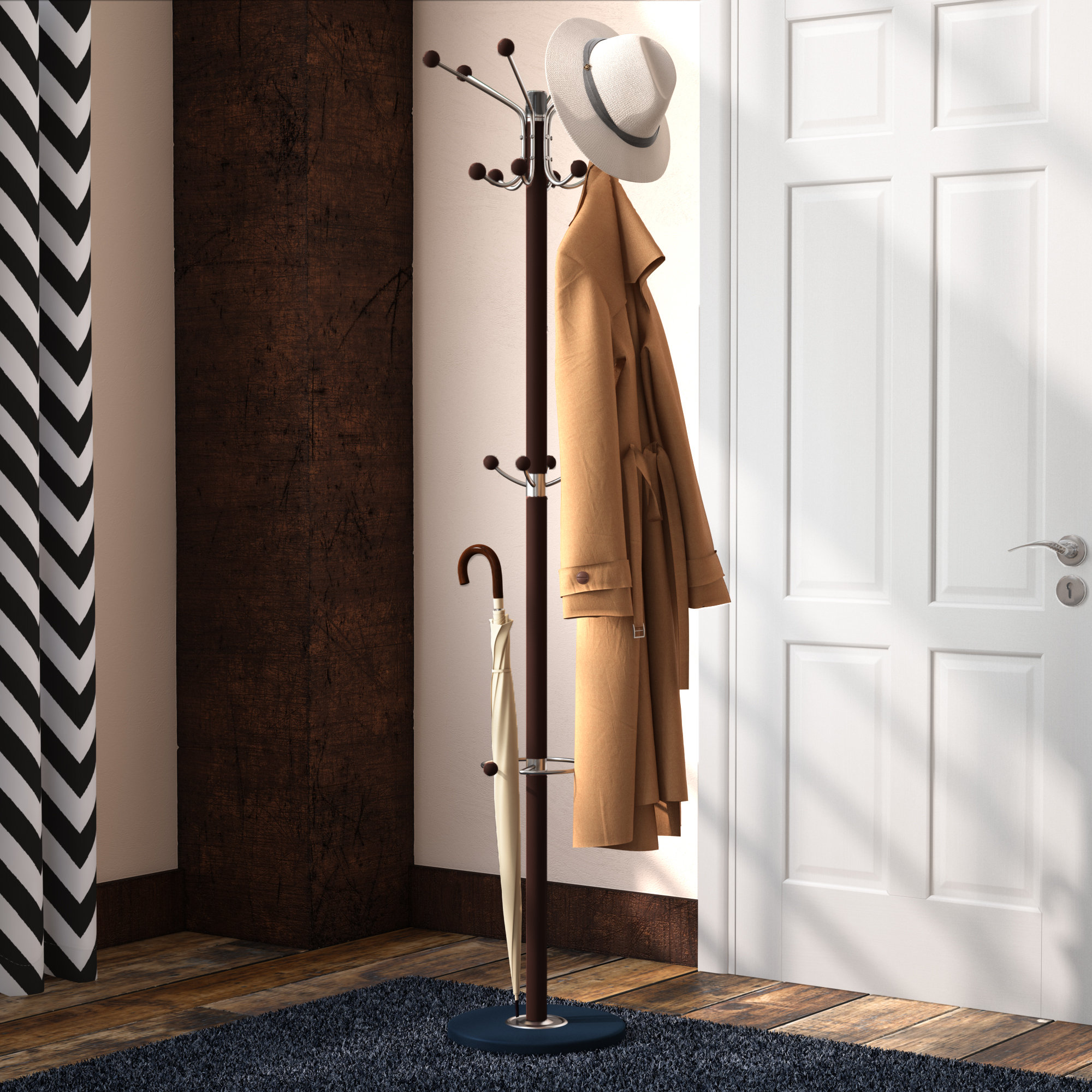 Ebern Designs Lidiya Freestanding Coat Rack & Reviews | Wayfair