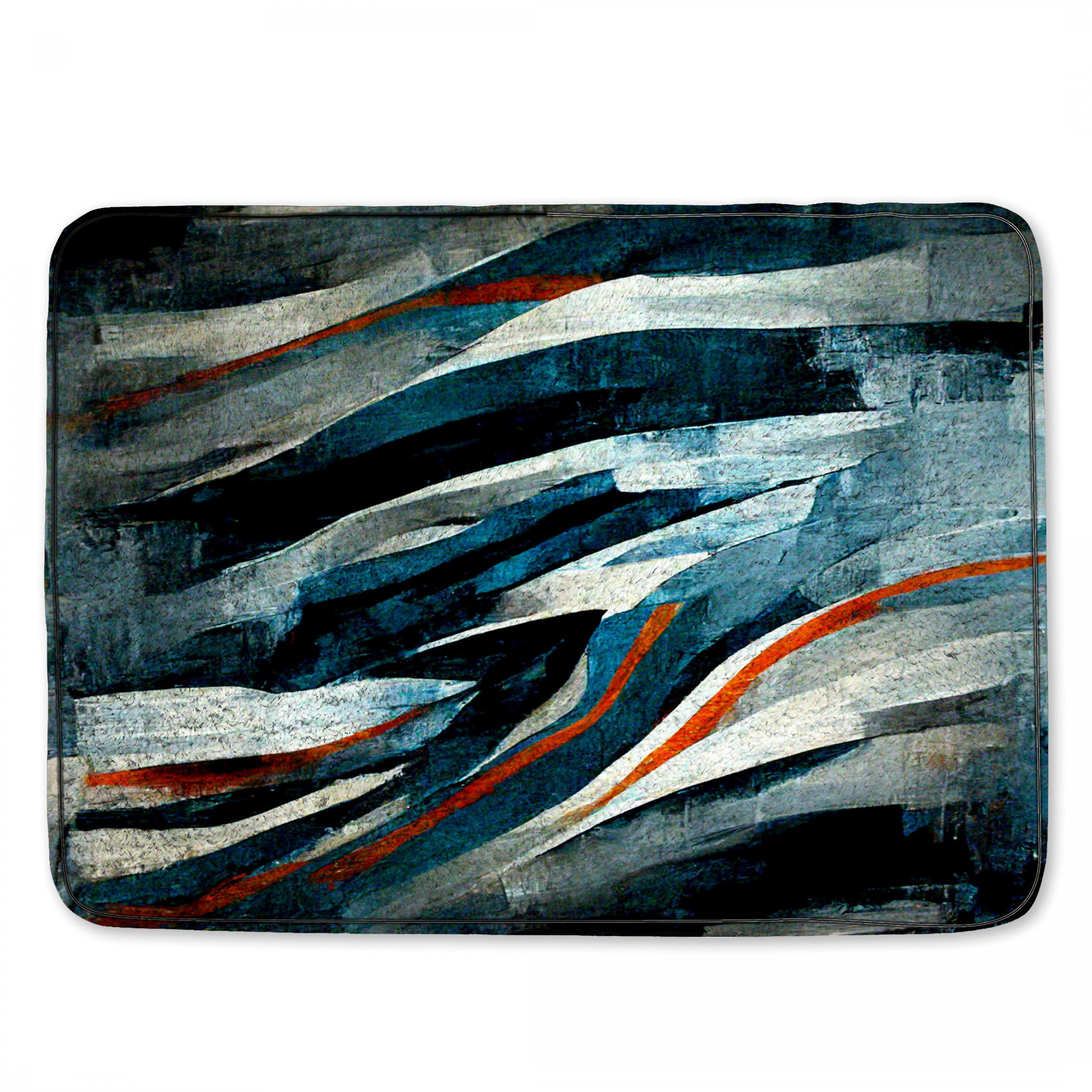 East Urban Home Abstract Bath Mat Art Bathroom Decor Modern | Wayfair