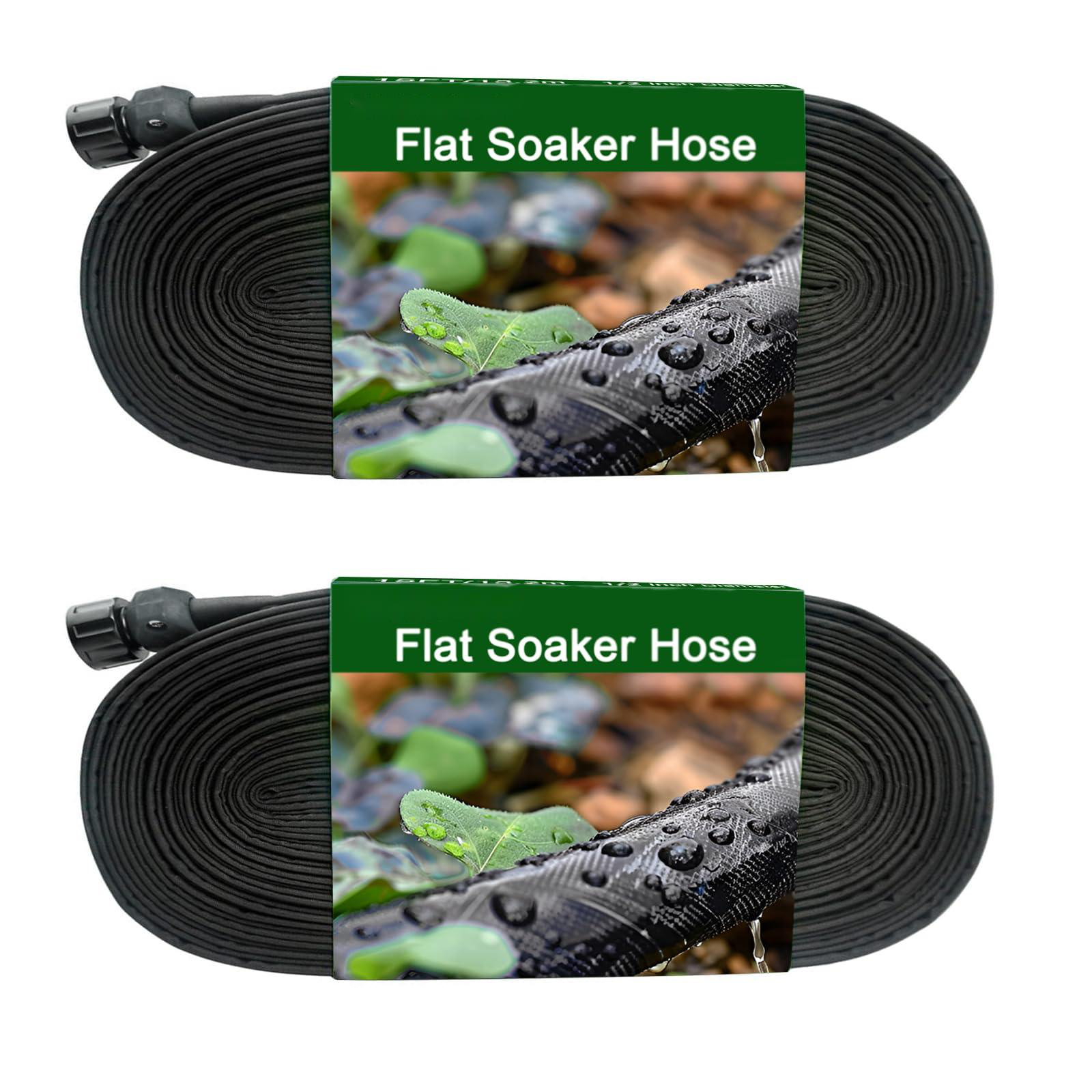 FEIYAN 2-Pack 100-Foot Flat Soaker Hose - Providing An Efficient Watering Solution For Your ...