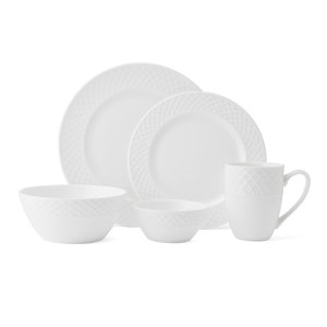 Mikasa Trellis 40-Piece Bone China Dinnerware Set, Service For 8 ...