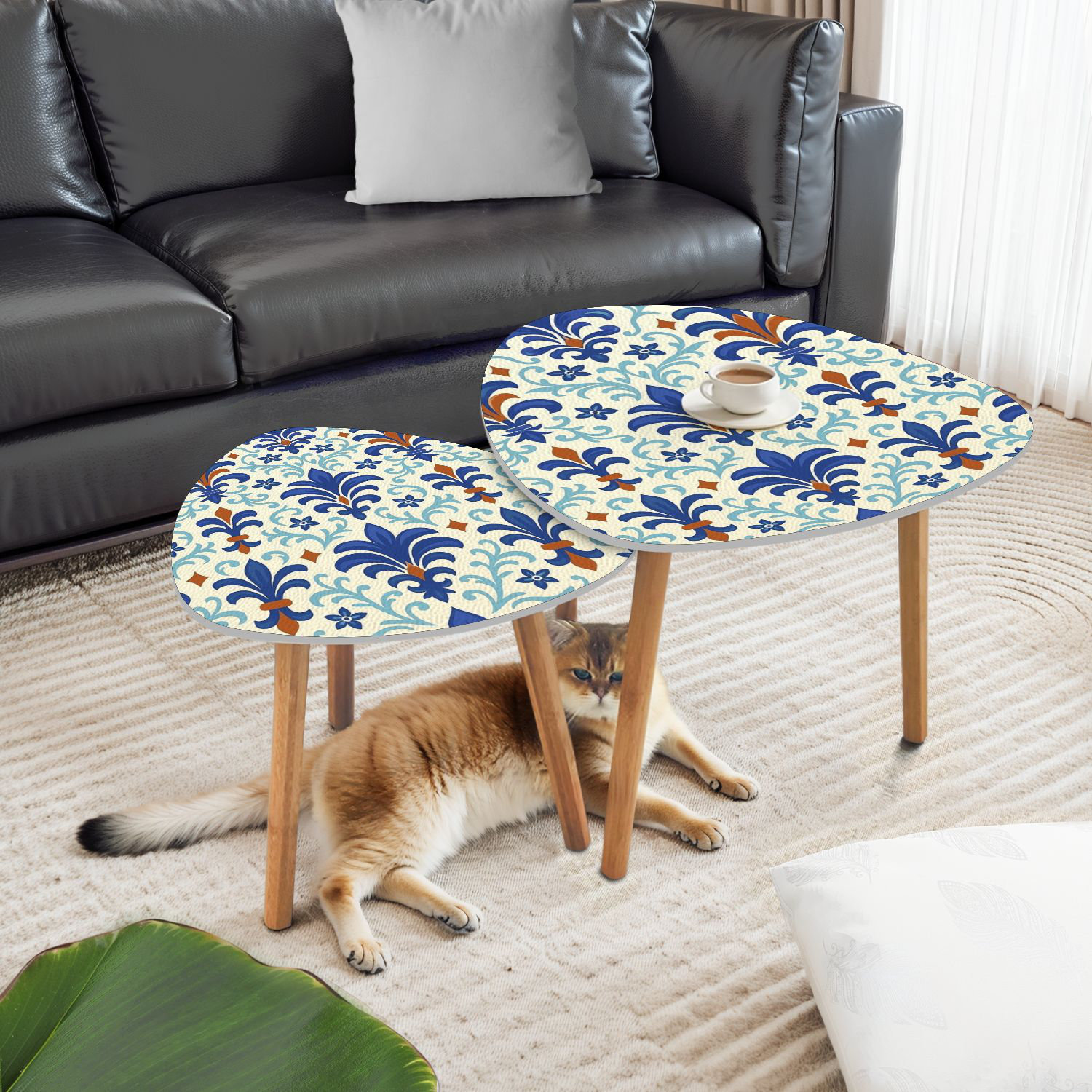 George Oliver Triangle Nesting Coffee Table Set of 2 turkish Endless ...