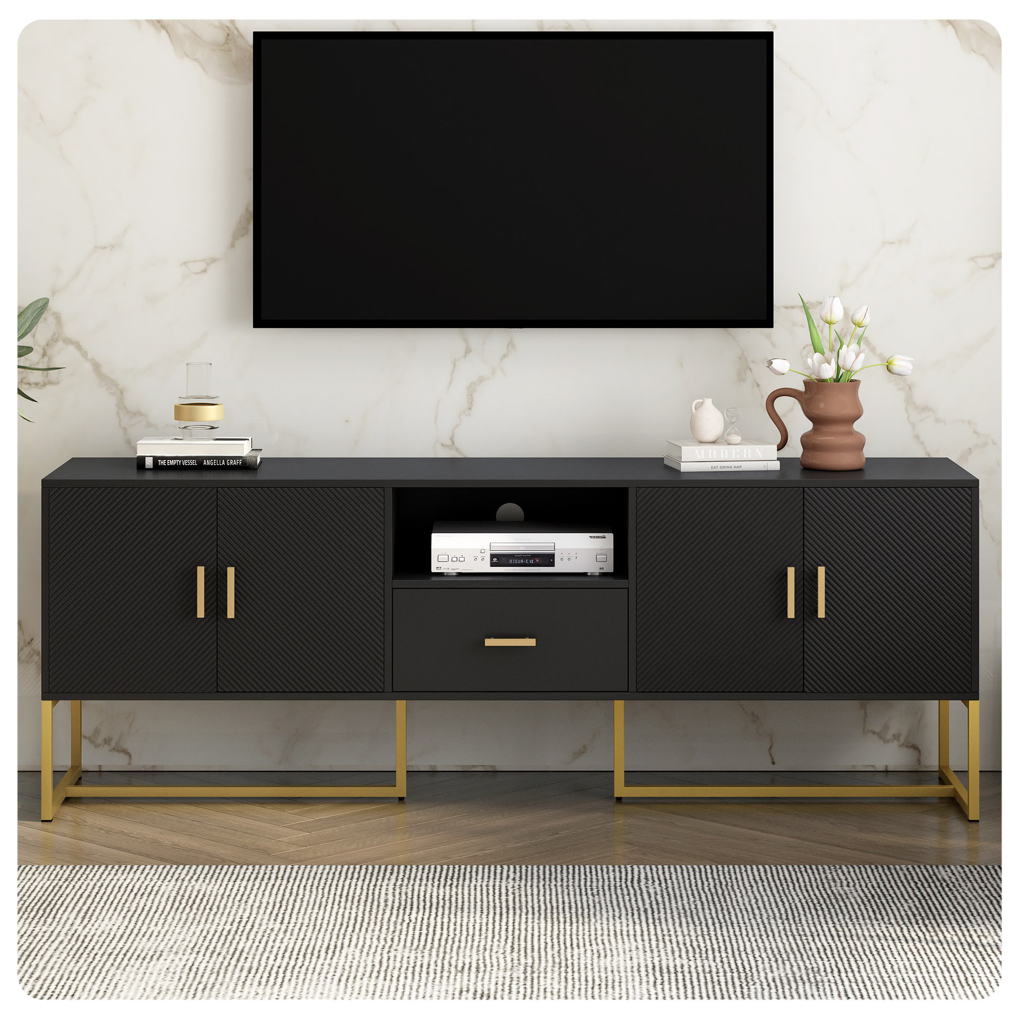 Mercer41 Modern Minimalist Tv Stand - Wayfair Canada