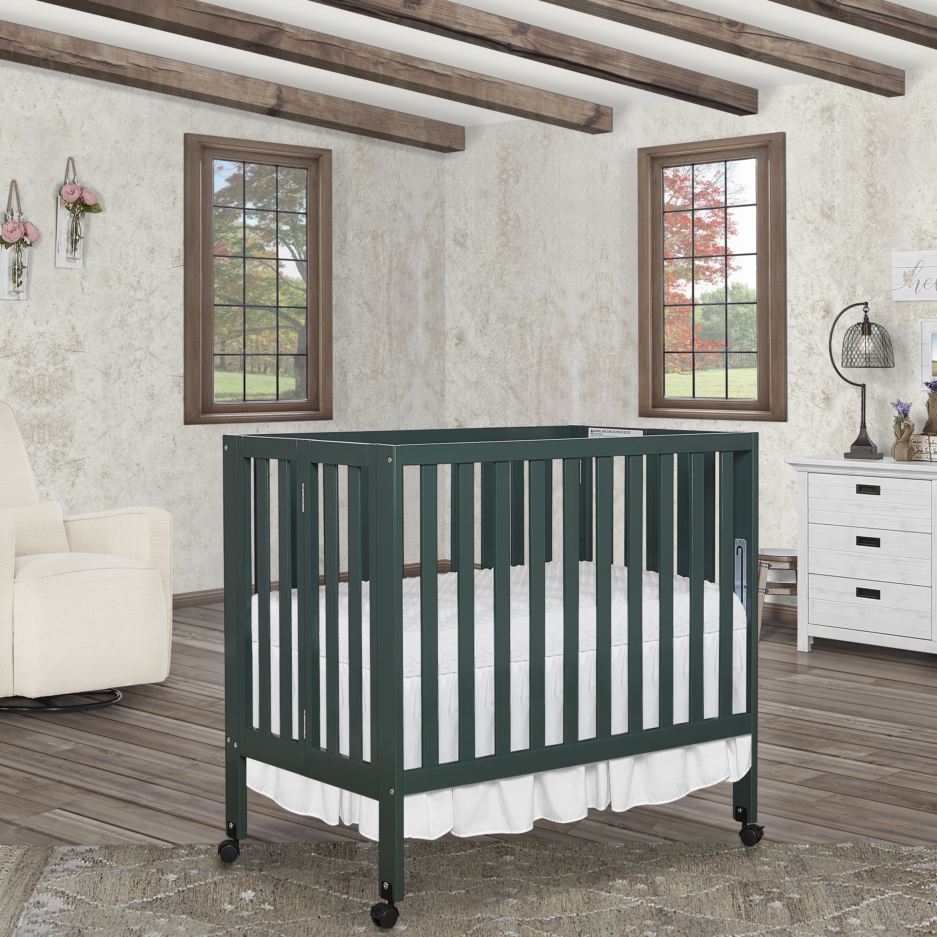 Sunside Sails 2-in-1 Mini Convertible Crib with Mattress & Reviews ...