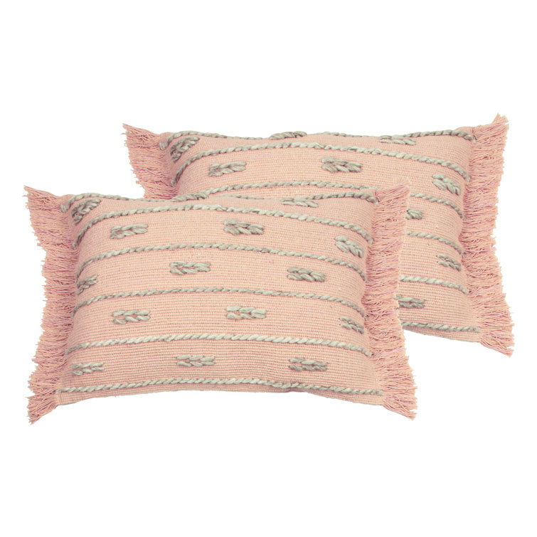 furn. Striped Rectangular Lumbar Cushion With Filling | Wayfair.co.uk