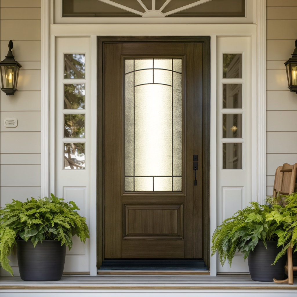 Protons Link 36 In. X 80 In. Pre-Hung Fiberglass Front Entry Door | Wayfair