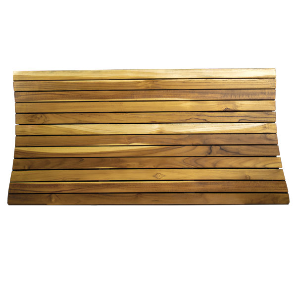 EcoDecors Eleganto Rectangle Teak Shower Mat, Teak Shower Mat for ...