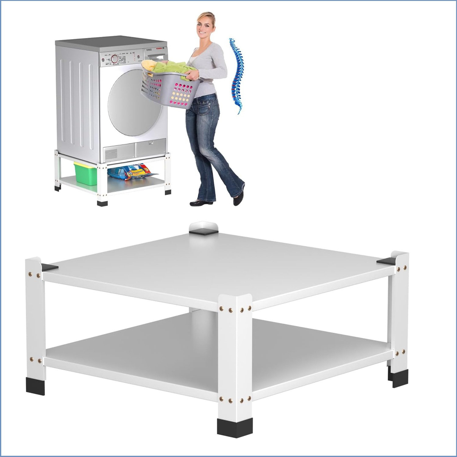 babevy Laundry Pedestal,heavy Duty Steel Washer And Dryer Stand,28 ...