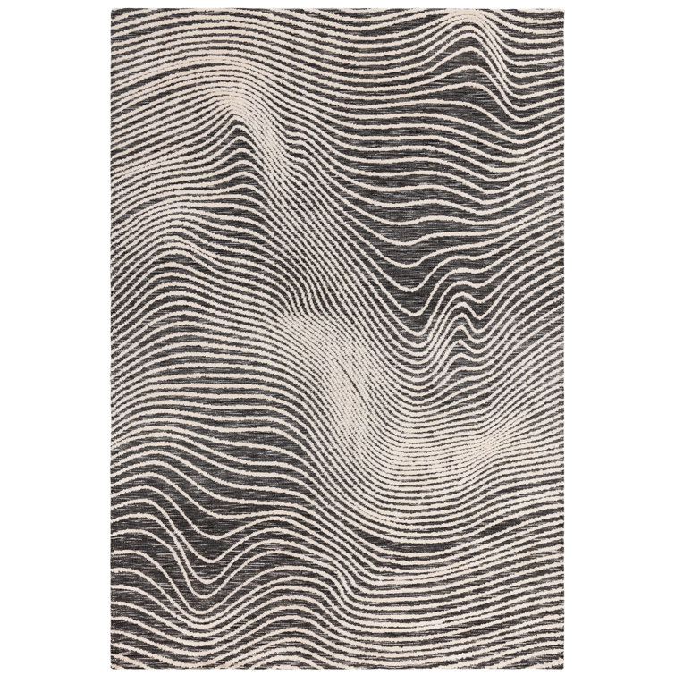 Ivy Bronx Clemones Swirl Black Area Rug | Wayfair.co.uk
