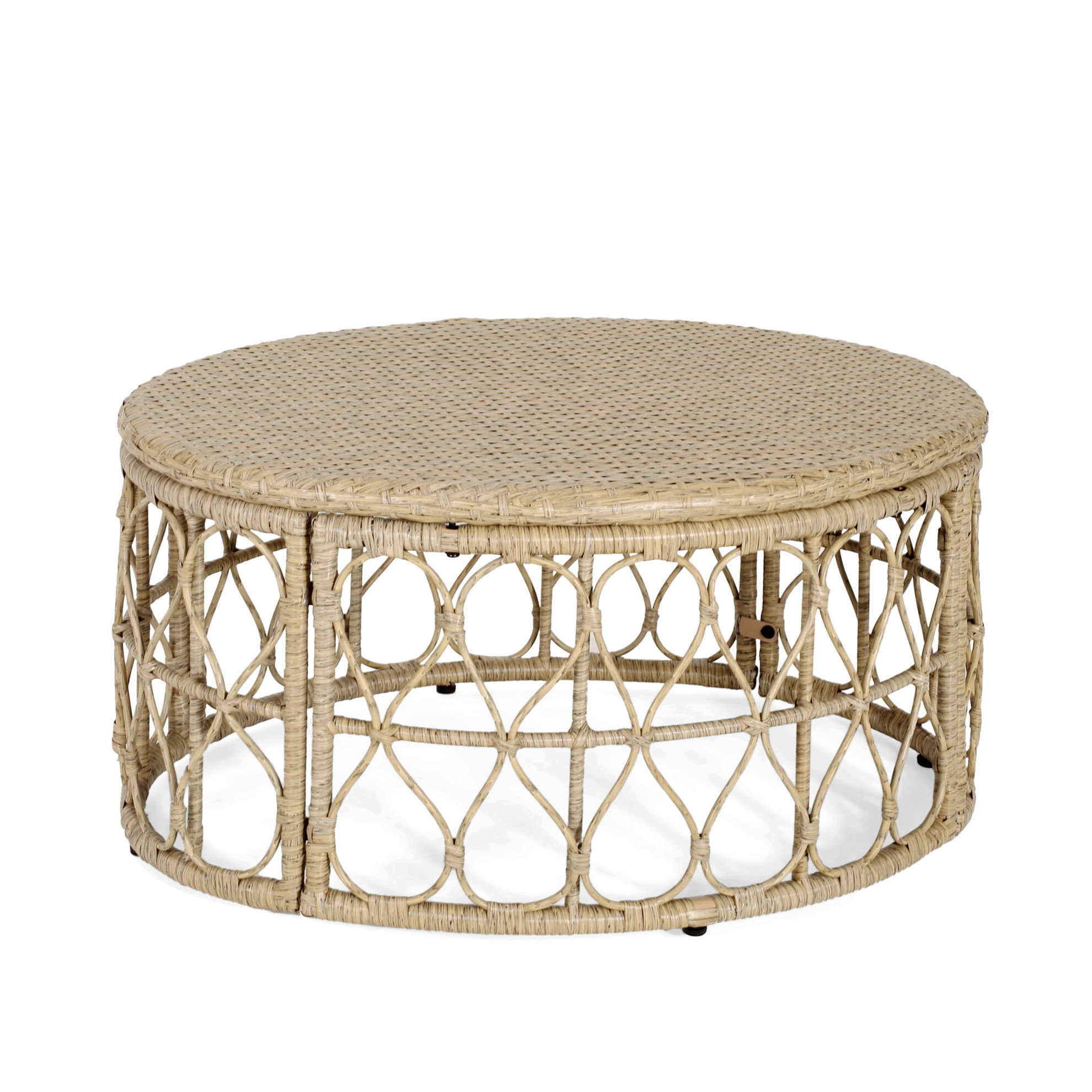 Bay Isle Home™ Inspired Outdoor Coffee Table - Wicker Weave Top ...