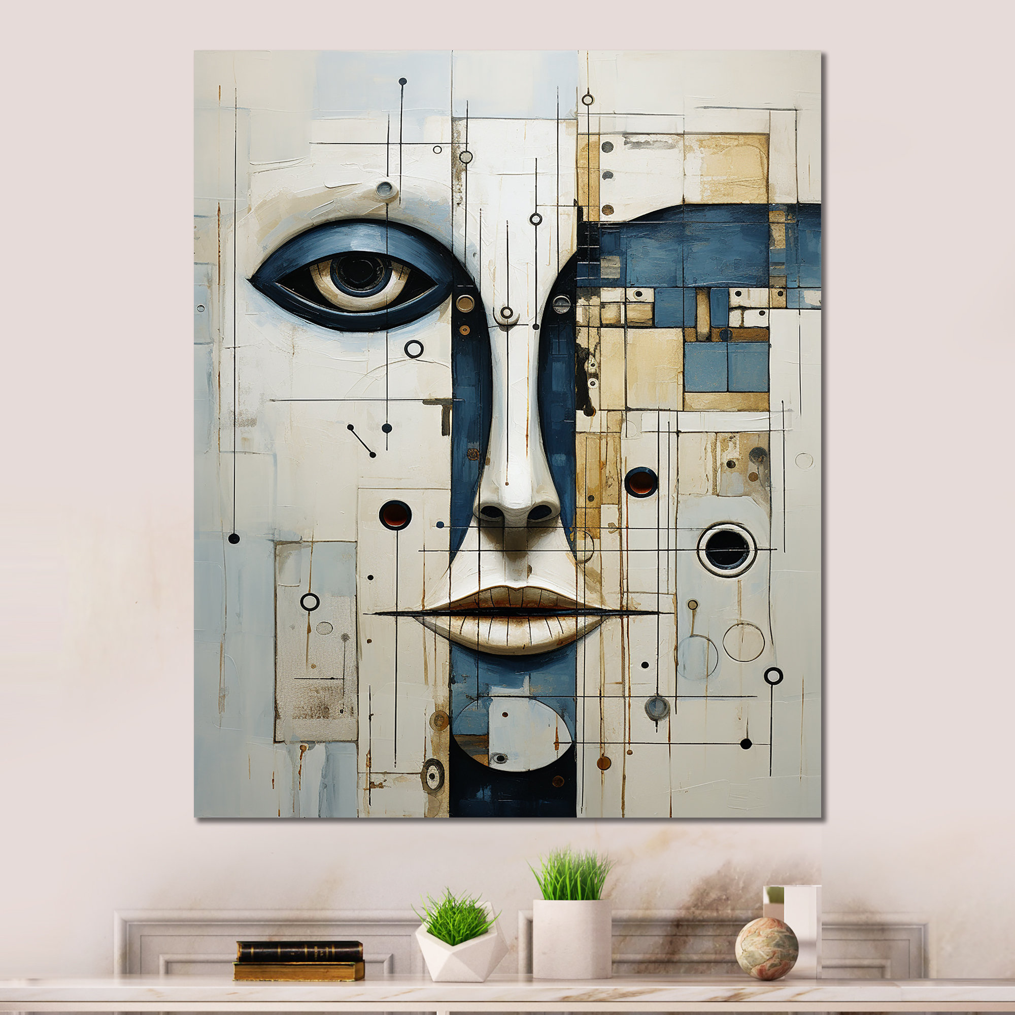 Wrought Studio™ Minimalism Folk Religion Portrait - Folk Religion Metal ...