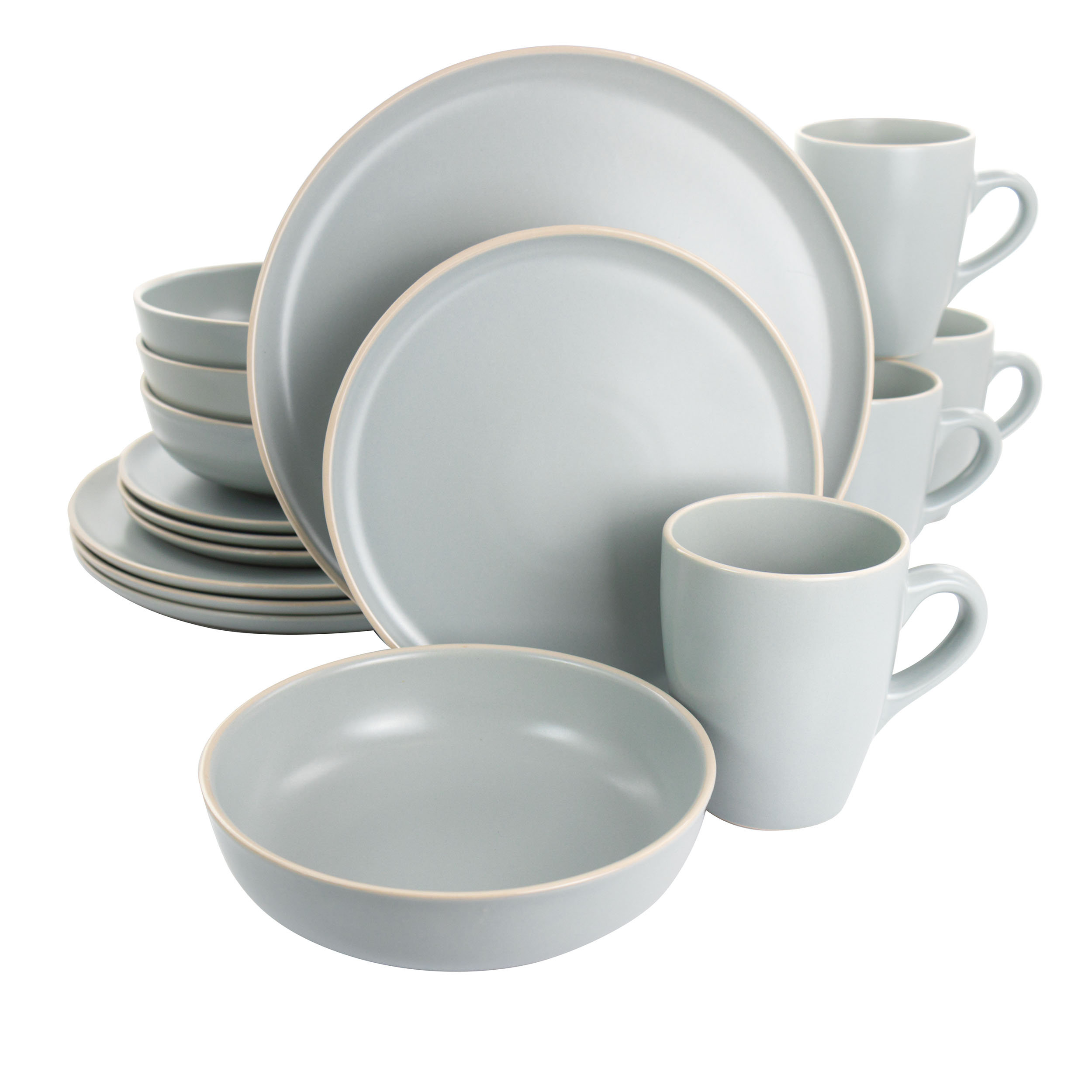 Gibson Elite Serenade 16 Piece Dinnerware Set, Service for 4 & Reviews ...