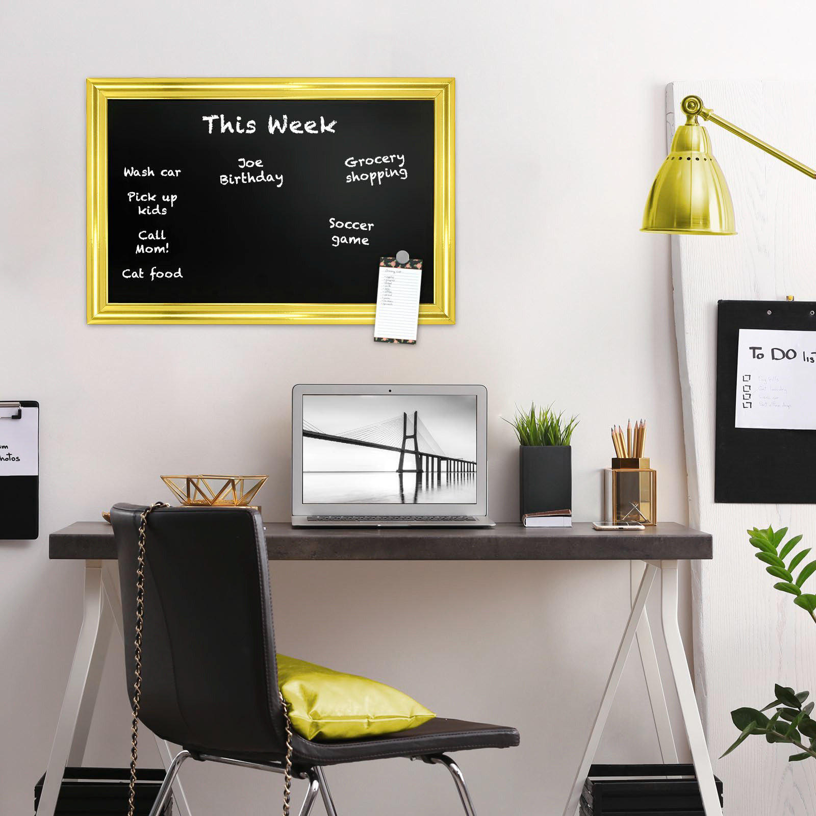 Excello Global Products Wall Mounted Magnetic Chalkboard, 20" x 30 ...