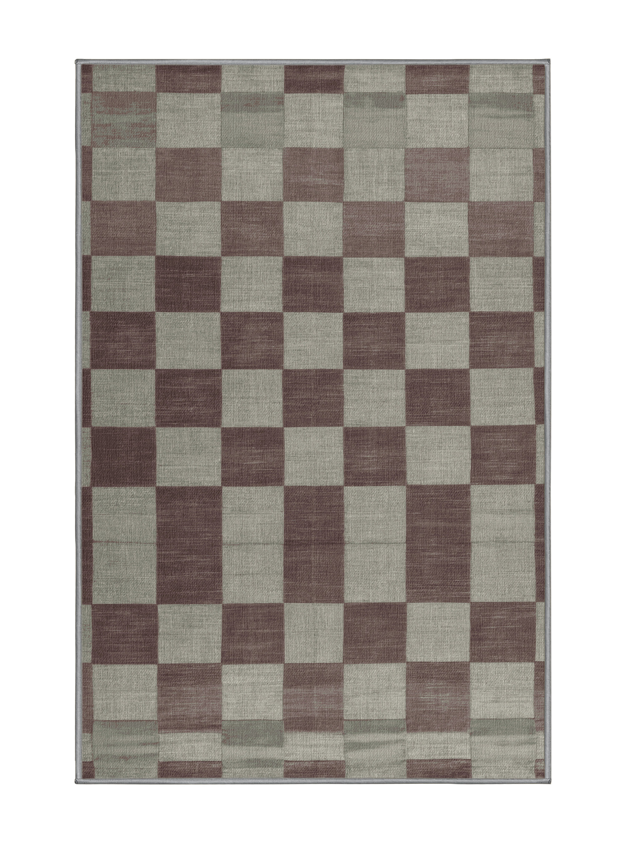 Latitude Run® Machine Washable Checkered Gray Area Rug | Wayfair